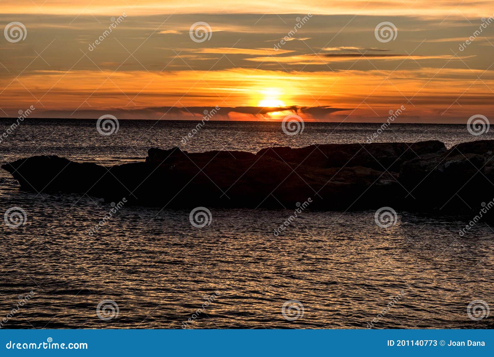 Carabassi Beach, in Alicante, Spain, at Sunrise Stock Image - Image of ...