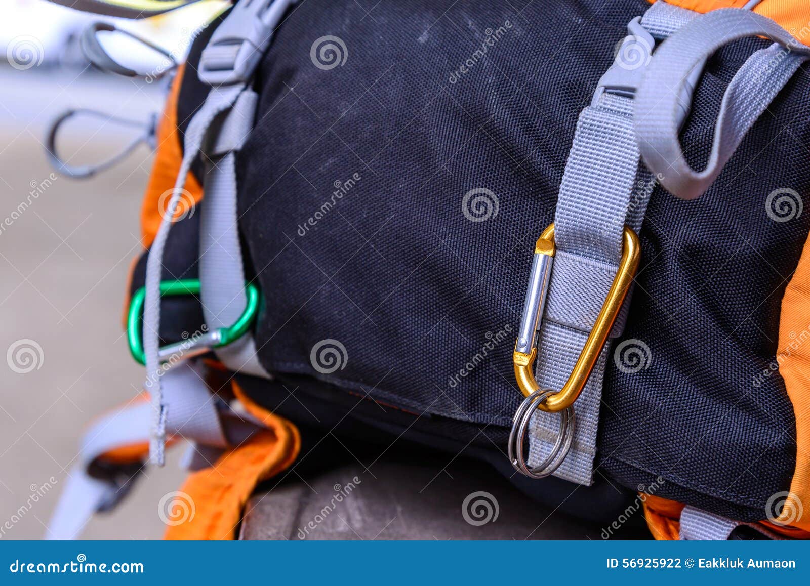 Carabiner Hang with Bag Bottom Stock Photo - Image of mountain, extreme ...