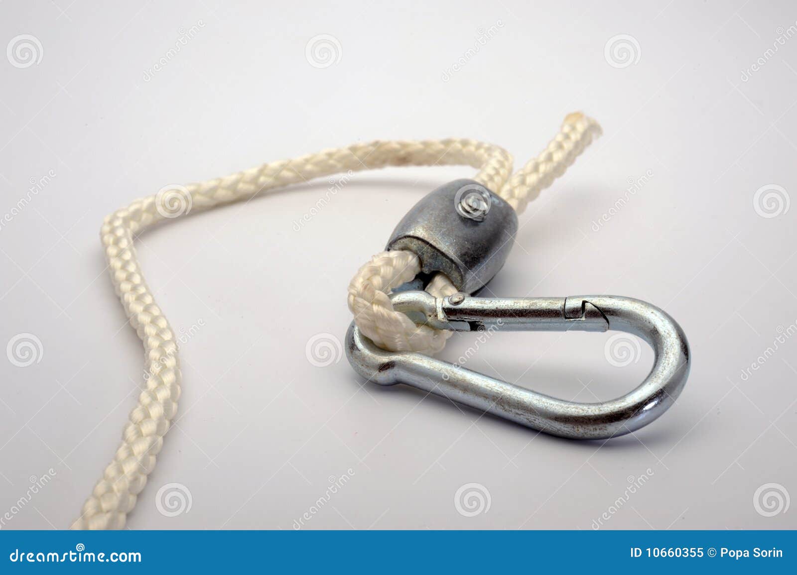 Carabiner and rope stock image. Image of carabiner, mountaineering ...