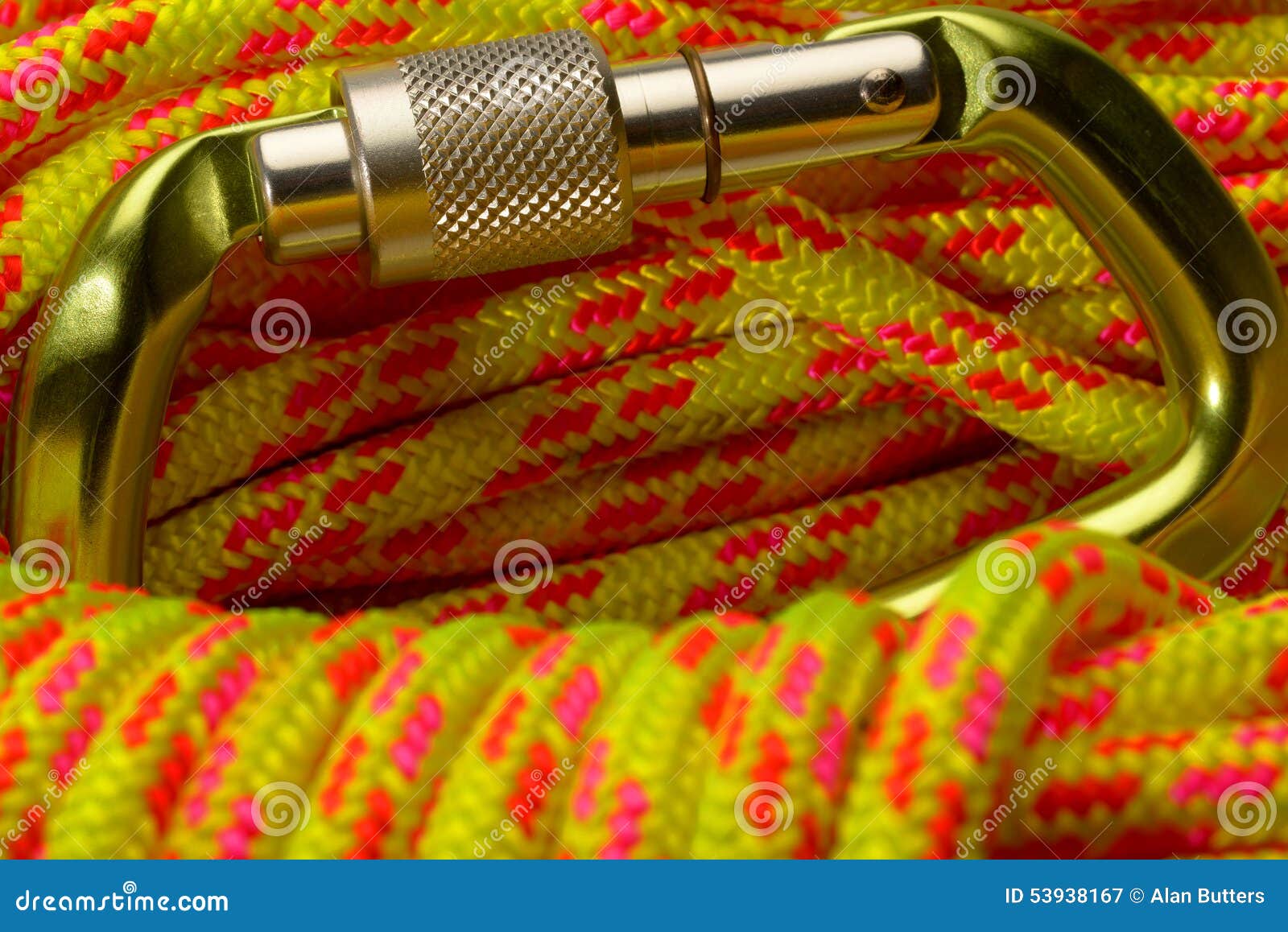 Carabiner and rope stock image. Image of hanger, climb - 53938167