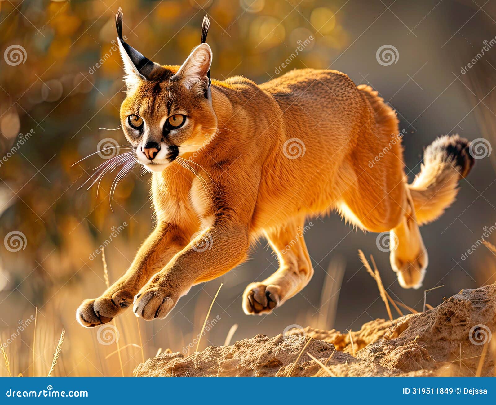 Caracal Cat Or Caracal Lynx In The Wild Royalty-Free Stock Photography ...