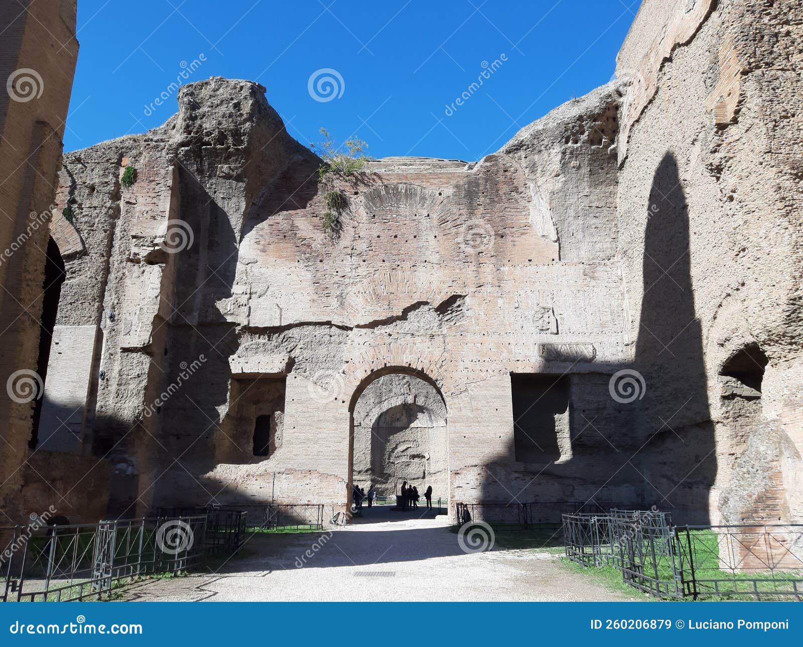 Caracalla therme in Rome stock image. Image of arch - 260206879