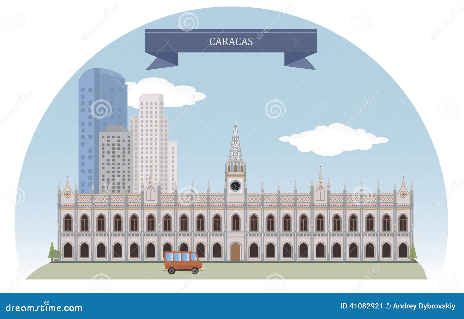 CARACAS, VENEZUELA ilustración del vector. Ilustración de tradicional ...