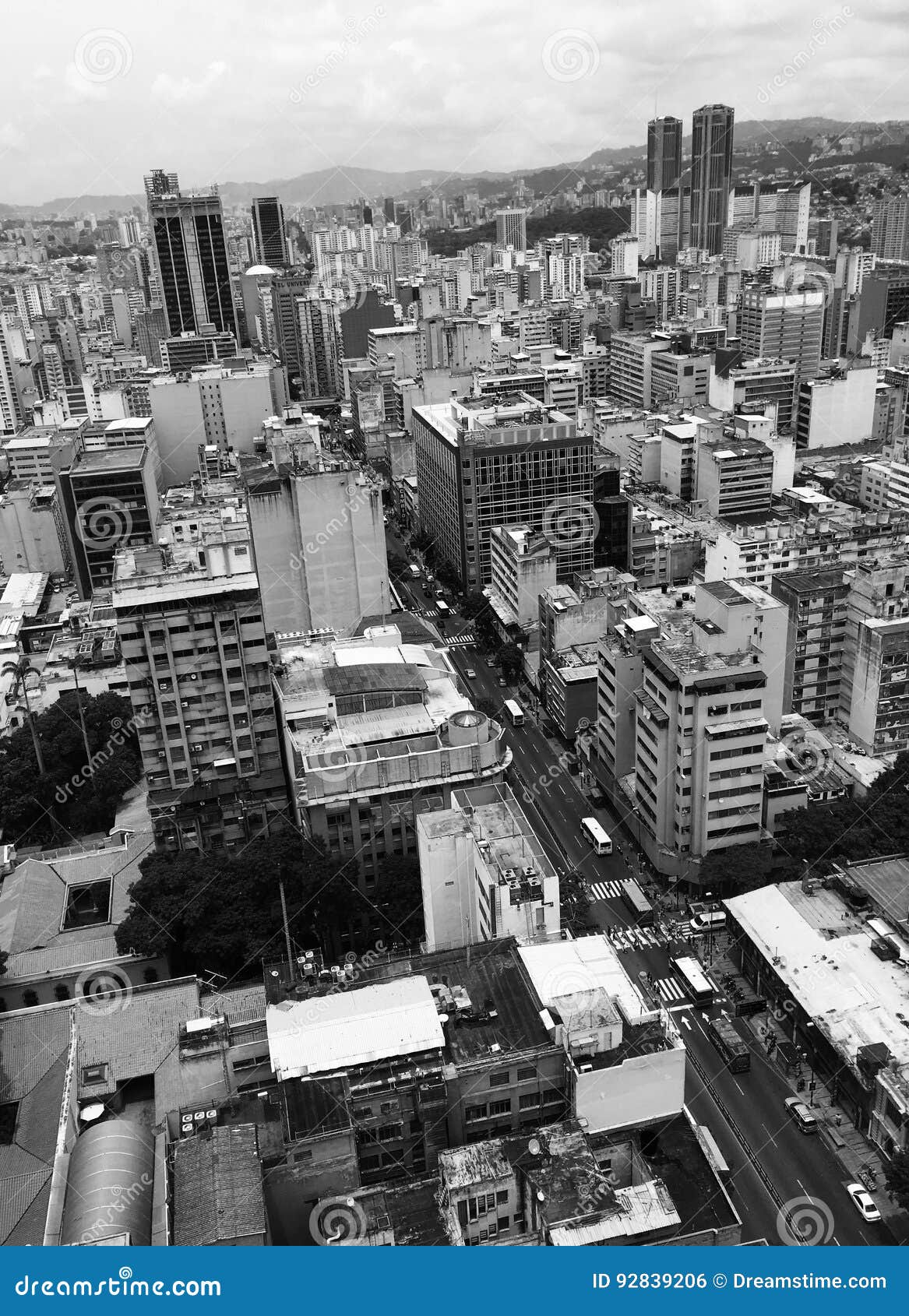Caracas view editorial photo. Image of city, high, black - 92839206