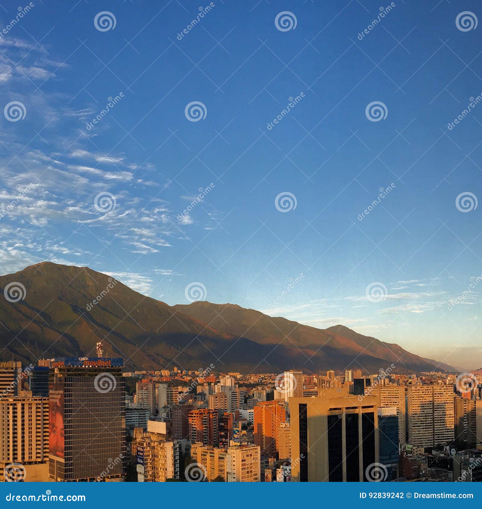 Caracas view editorial photography. Image of mountain - 92839242