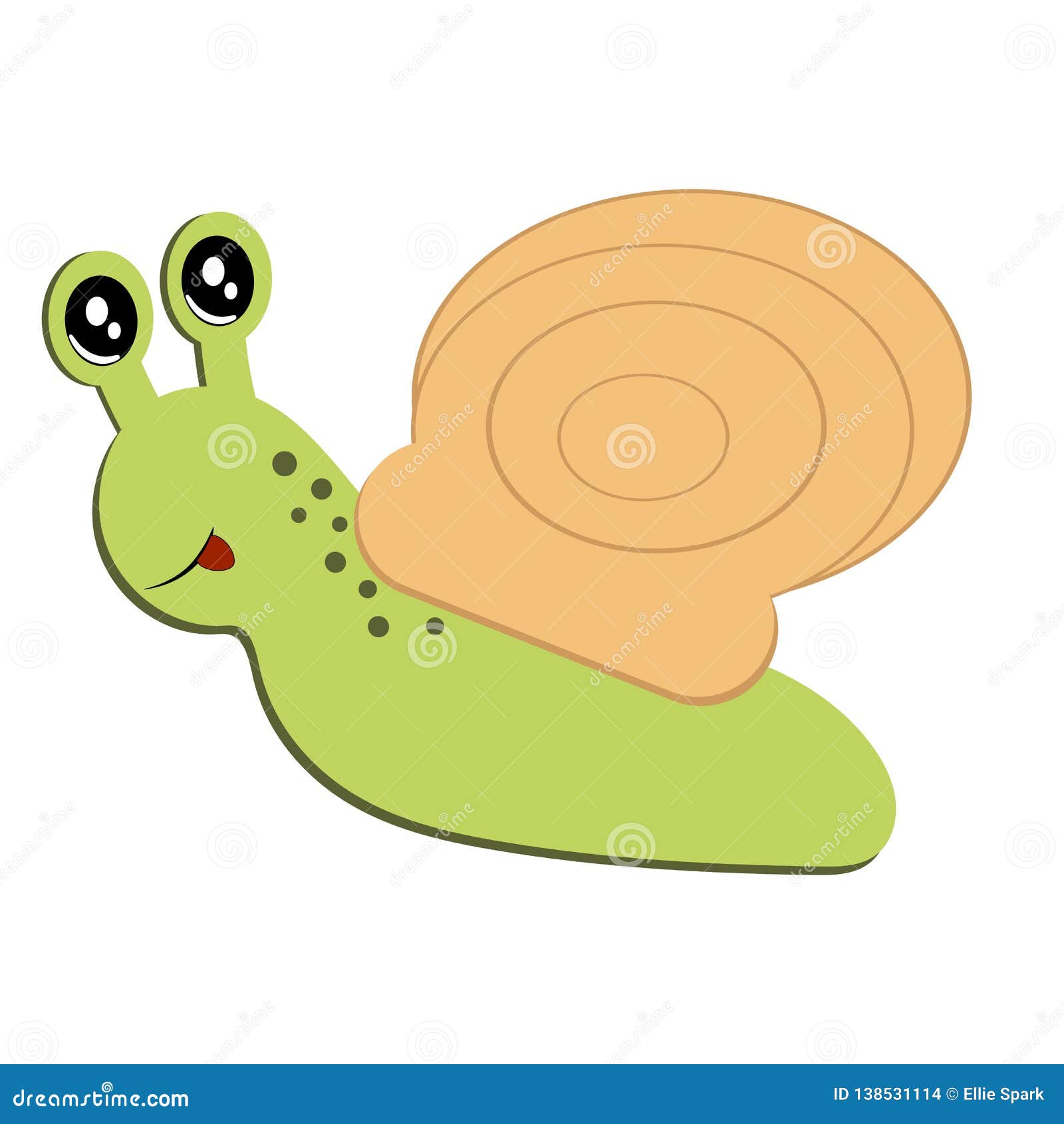 Caracol Del Vector Aislado En El Fondo Blanco Ilustración del Vector ...