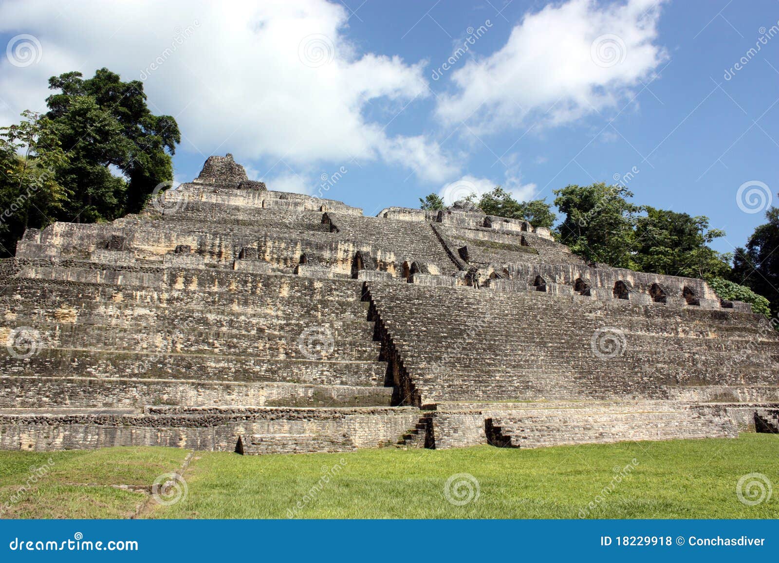 Caracol s tallest pyramid stock photo. Image of mayan - 18229918