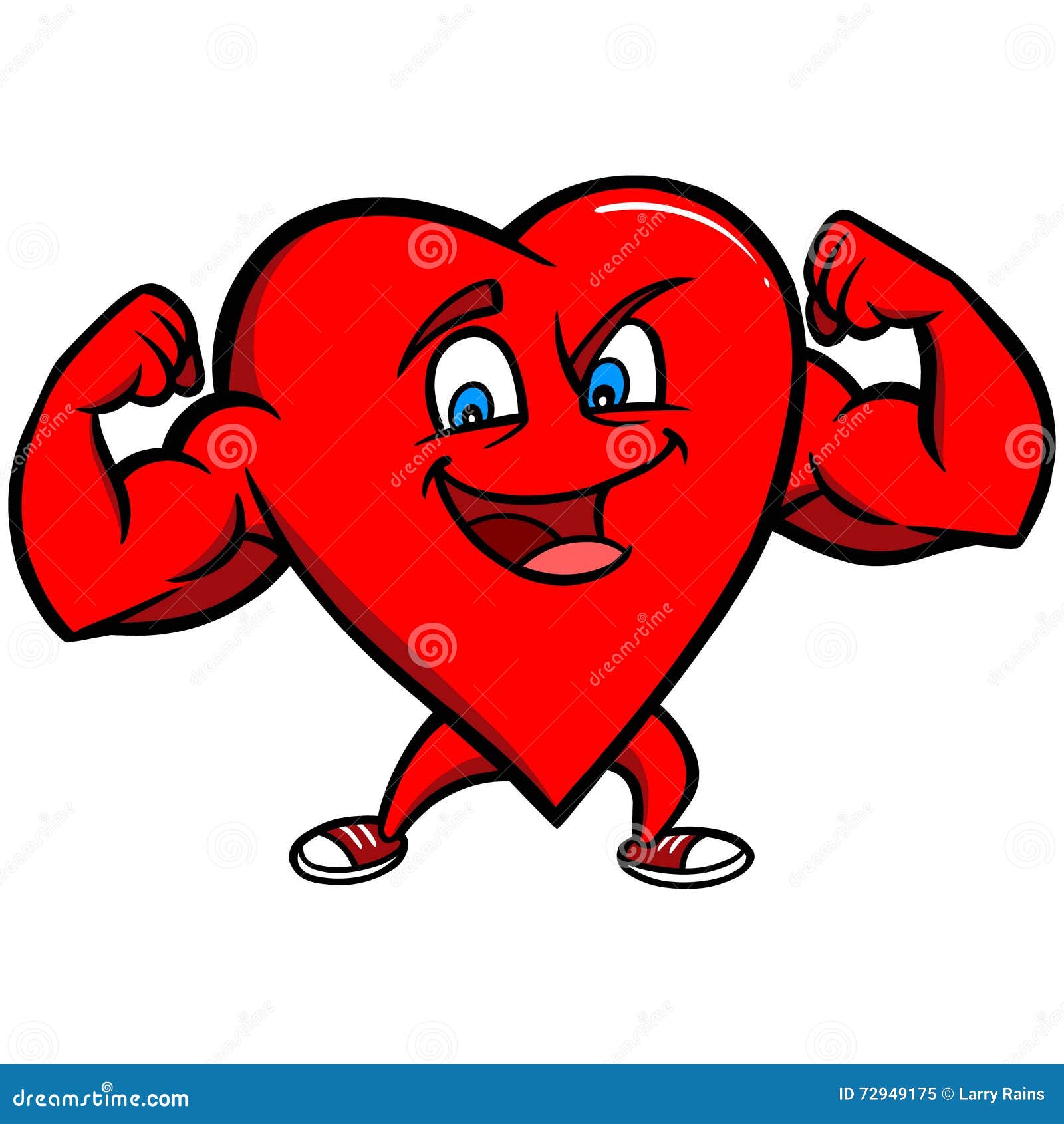 Caractère fort de coeur illustration de vecteur. Illustration du ...