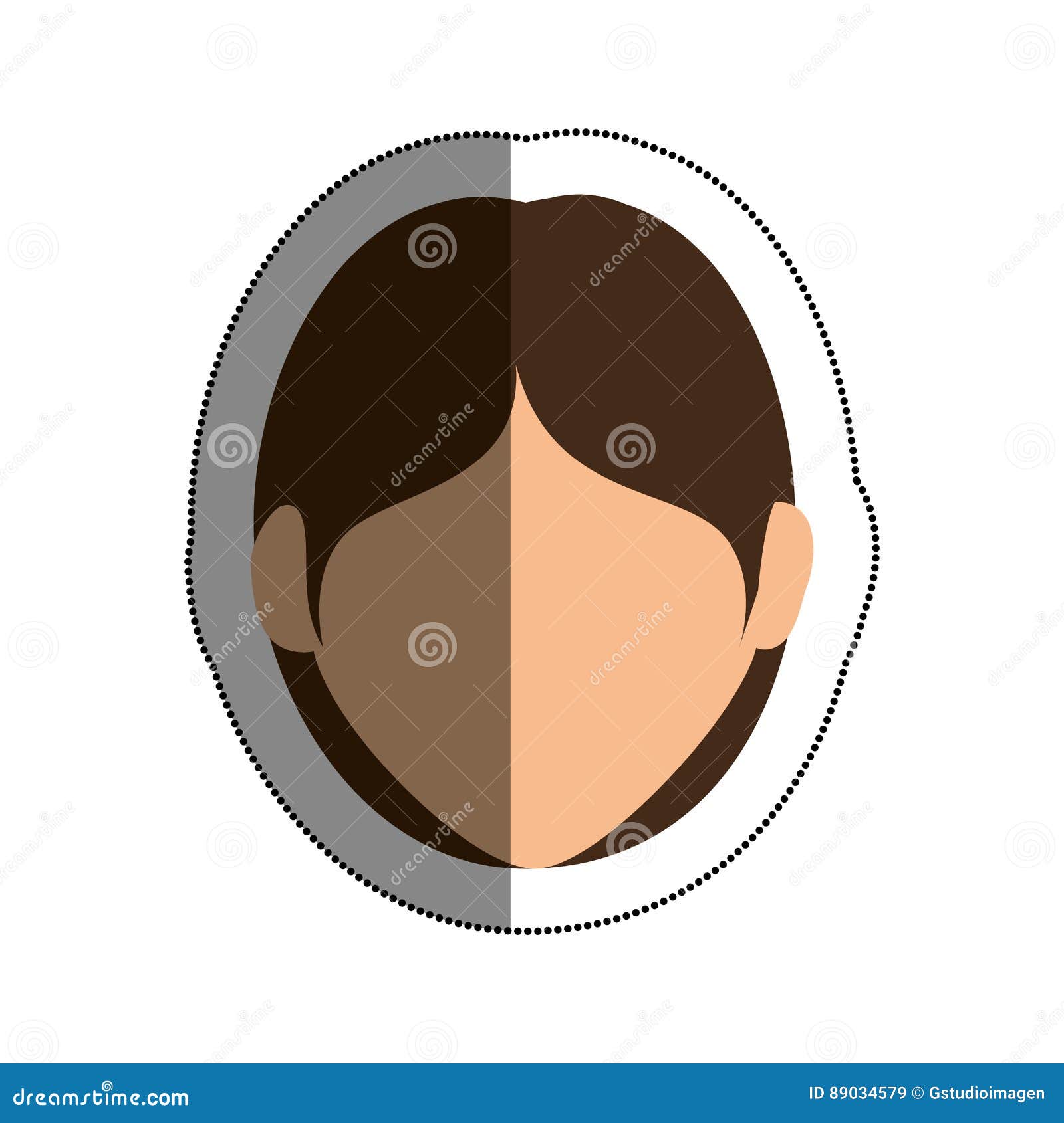 Caractère Humain Principal D'avatar Illustration Stock - Illustration ...