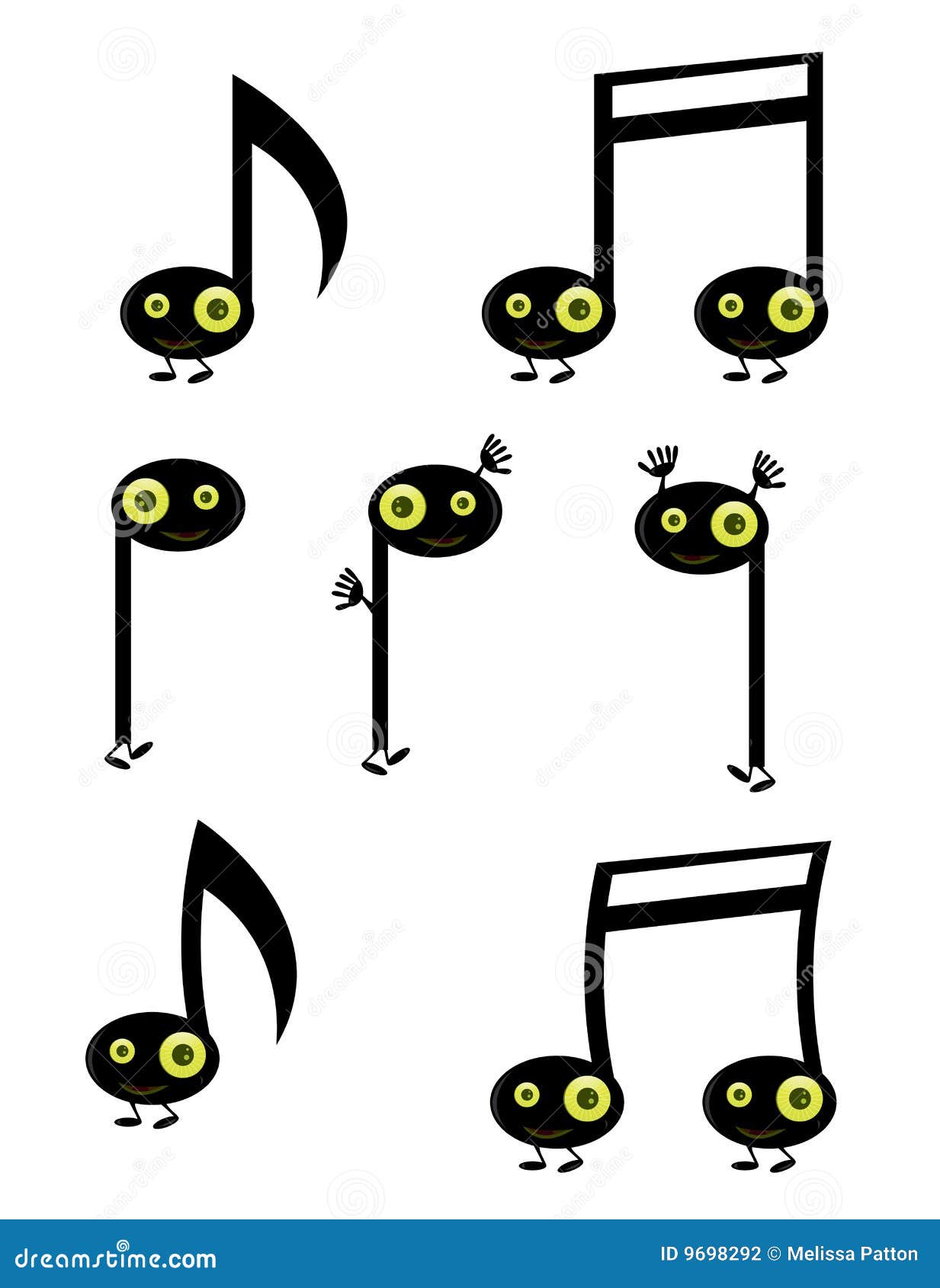 Caracteres De La Nota Musical Ilustración del Vector - Ilustración de ...