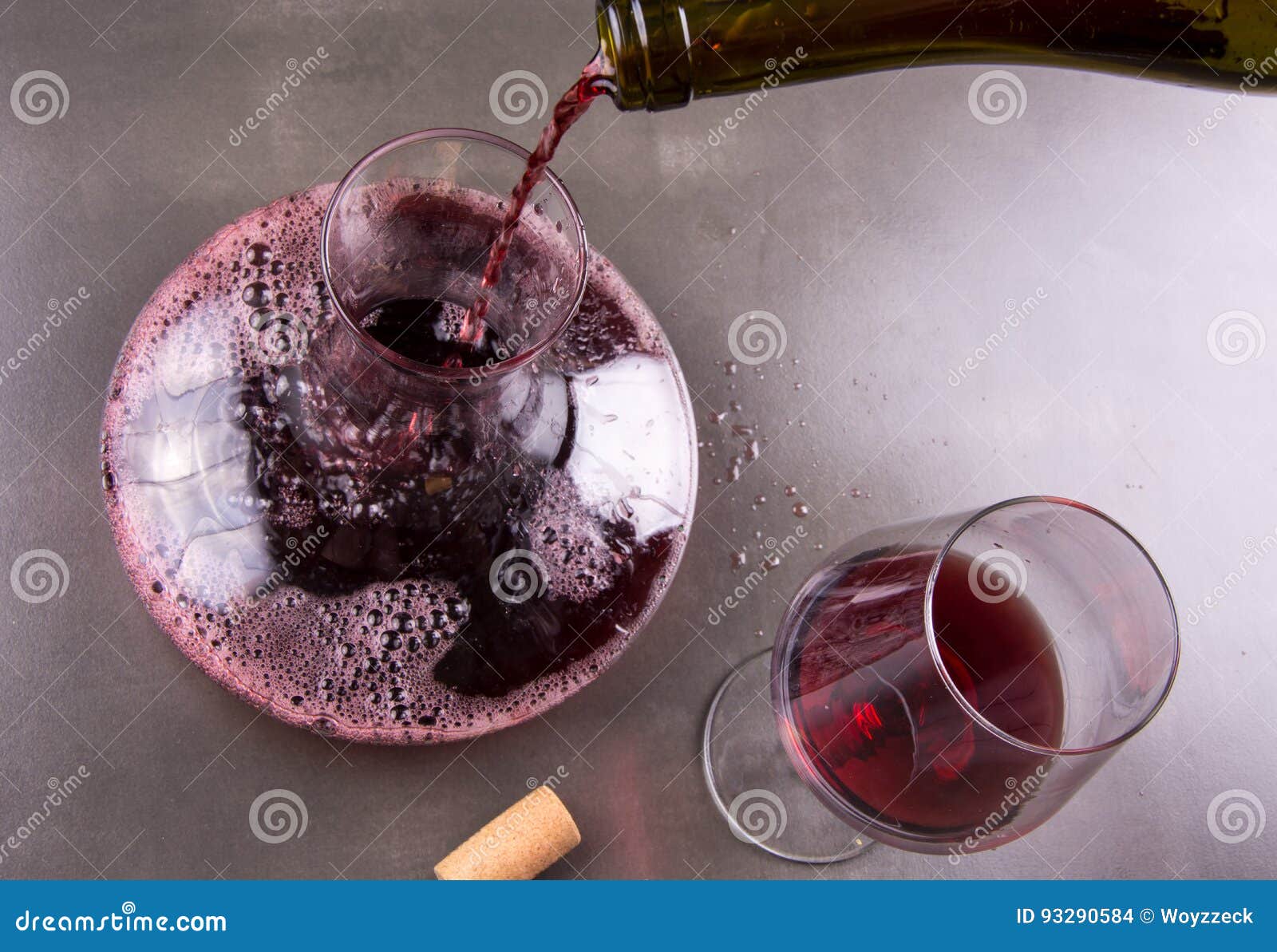 Carafe of Red Wine and One Glass Stock Photo - Image of beverage ...
