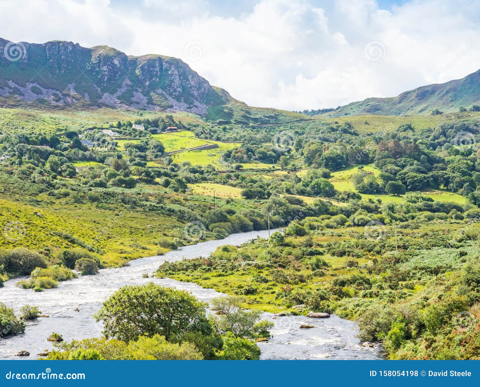 Caragh River in Ireland stock photo. Image of view, travel - 158054198