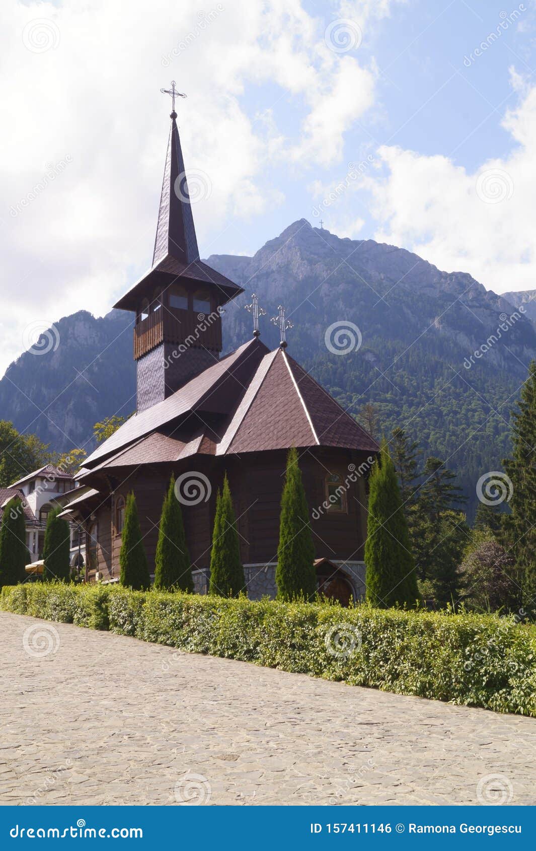 Caraiman Monastery in Busteni, Romania Stock Photo - Image of caraiman ...