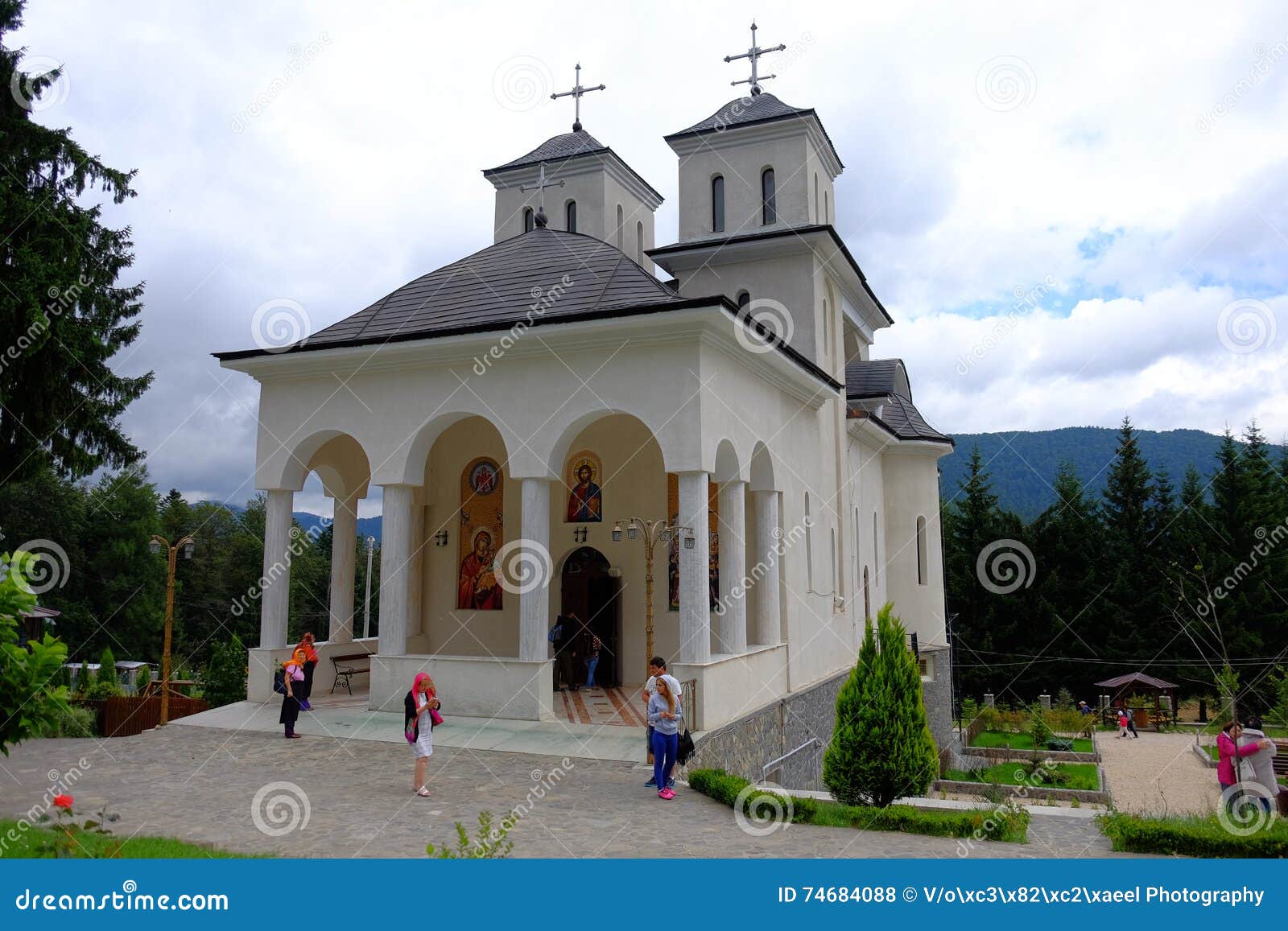 Caraiman Monastery editorial stock photo. Image of landscape - 74684088