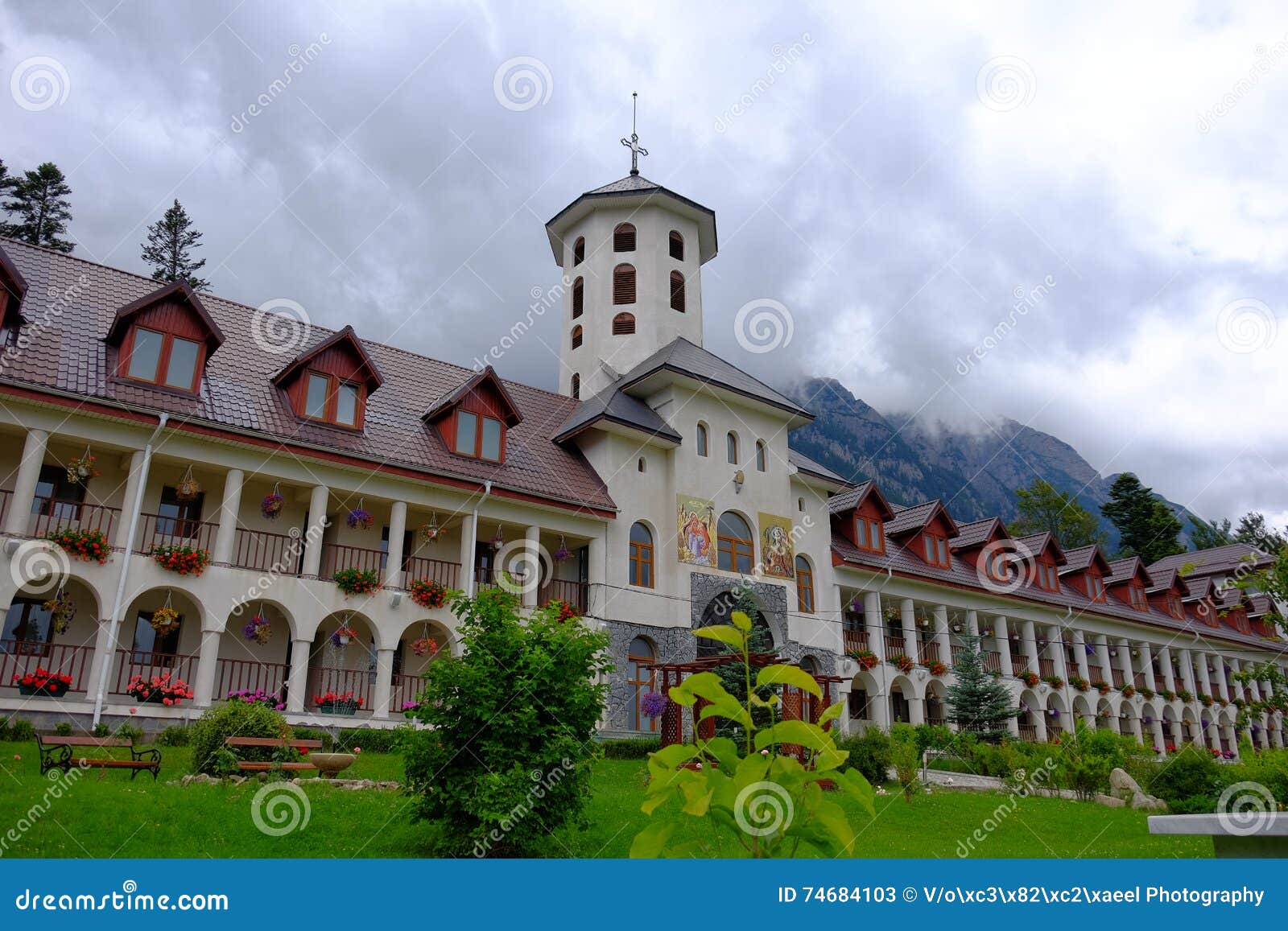 Caraiman Monastery editorial stock photo. Image of spring - 74684103