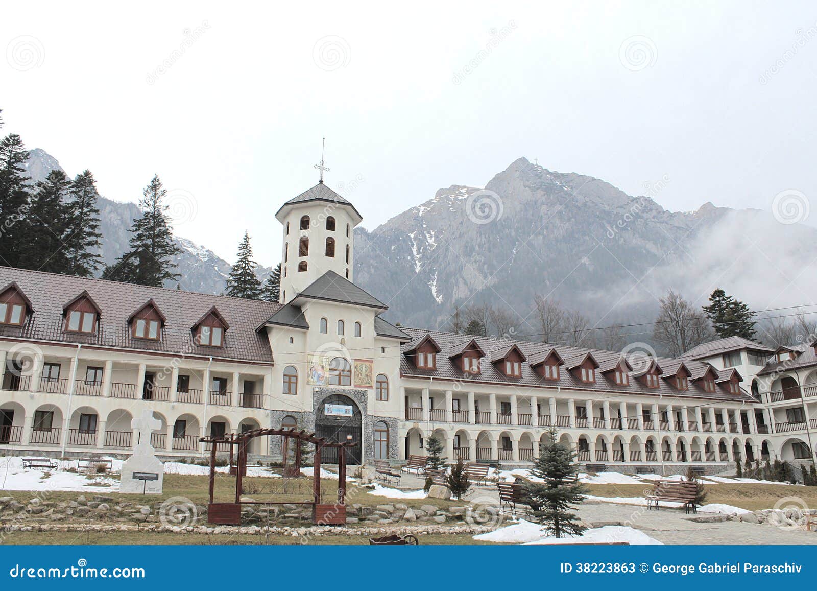 Caraiman Monastery from Busteni Romania Yard View Stock Image - Image ...