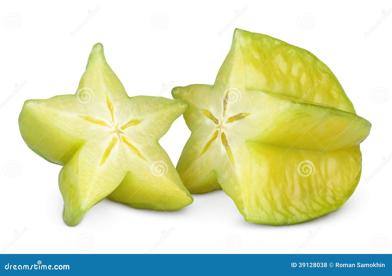 Carambola or Starfruit on White Stock Photo - Image of isolated ...