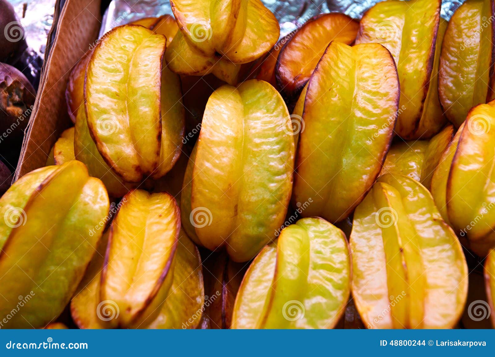 Carambola Thai Exotic Fruit in the Form of a Star Stock Photo - Image ...
