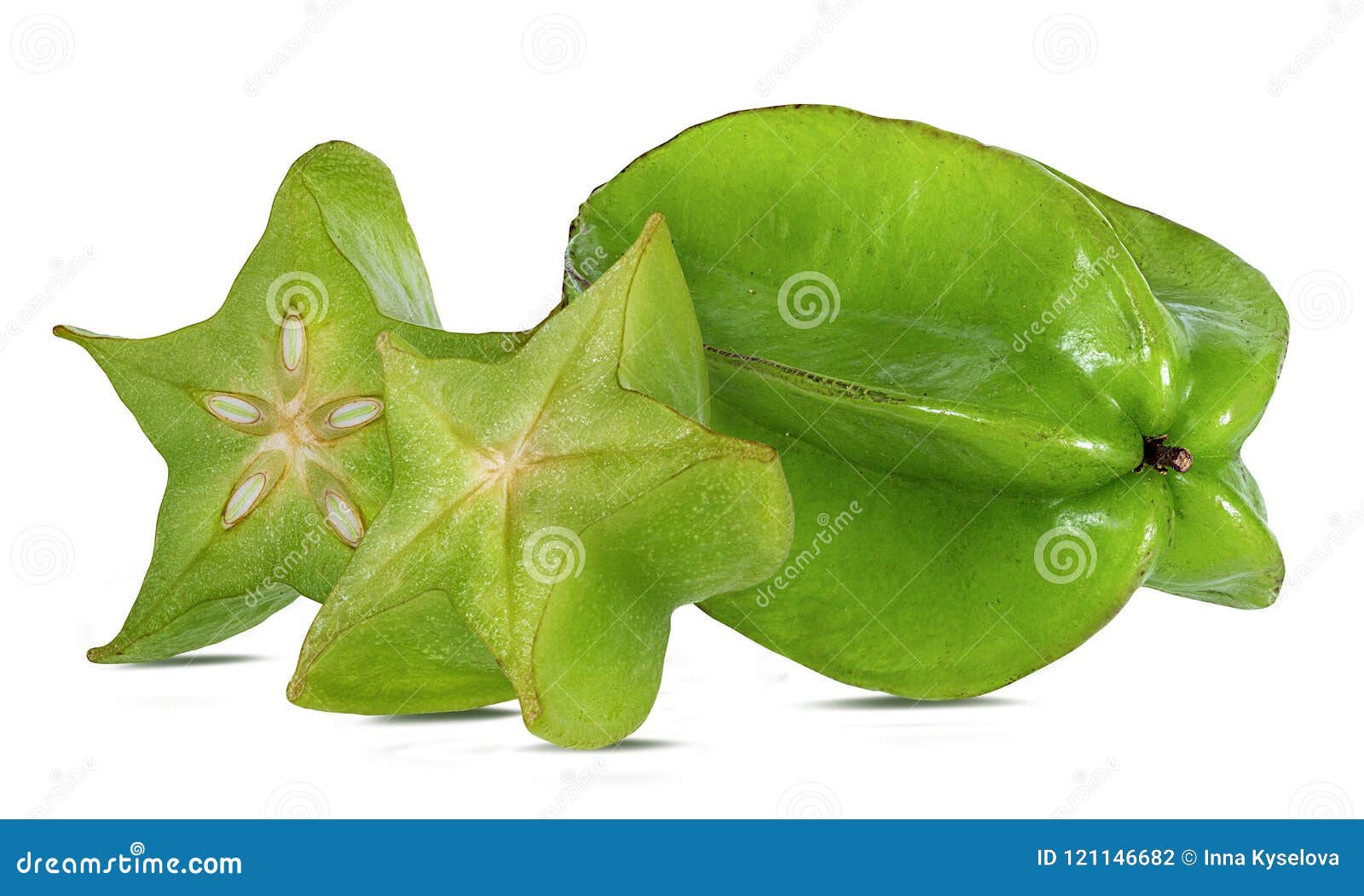 Carambole Op Wit Wordt Geïsoleerd Dat Stock Foto - Image of tropisch ...