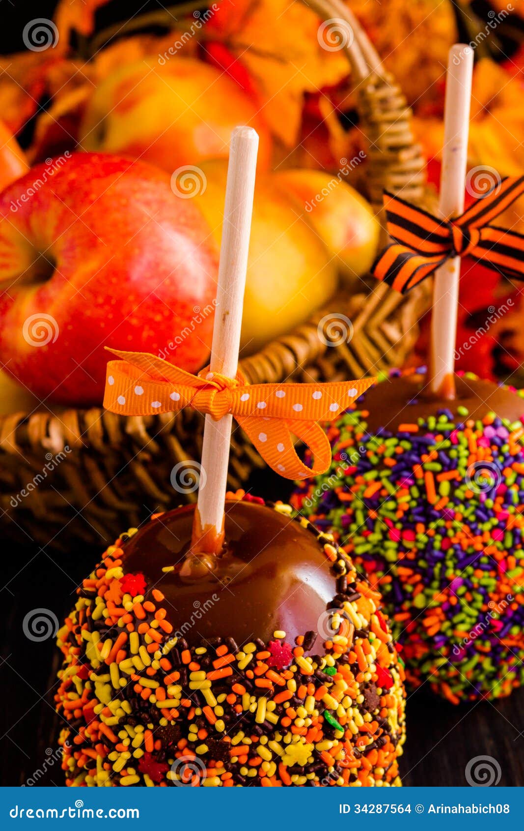 Caramel apple stock photo. Image of autumn, dairy, confection - 34287564