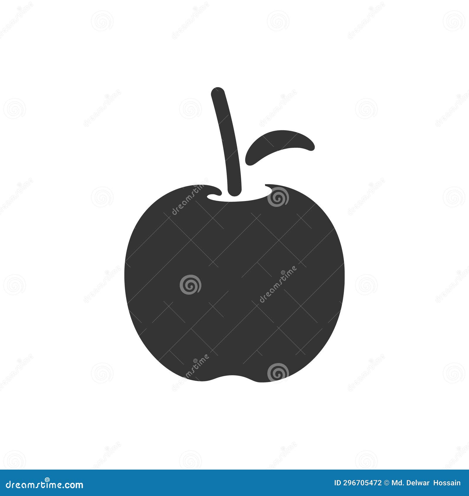 Caramel Apple Icon stock vector. Illustration of stick - 296705472