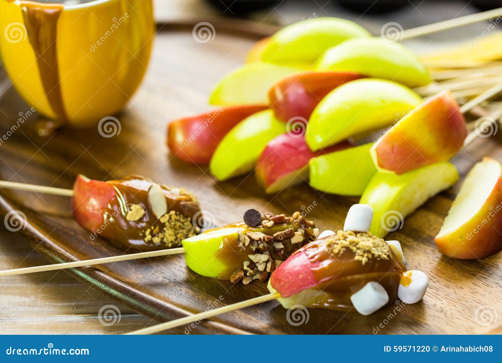 Caramel Apples Toppings stock photo. Image of fresh, confectionery ...