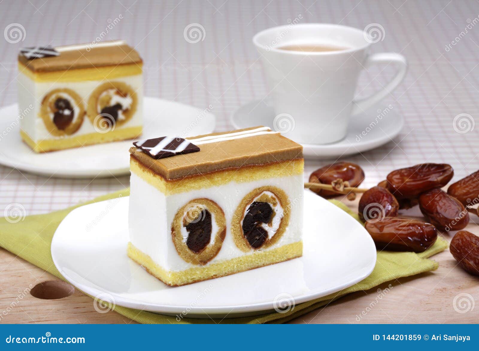 Caramel Cake with Date Fruit Stock Image - Image of baked, dessert ...