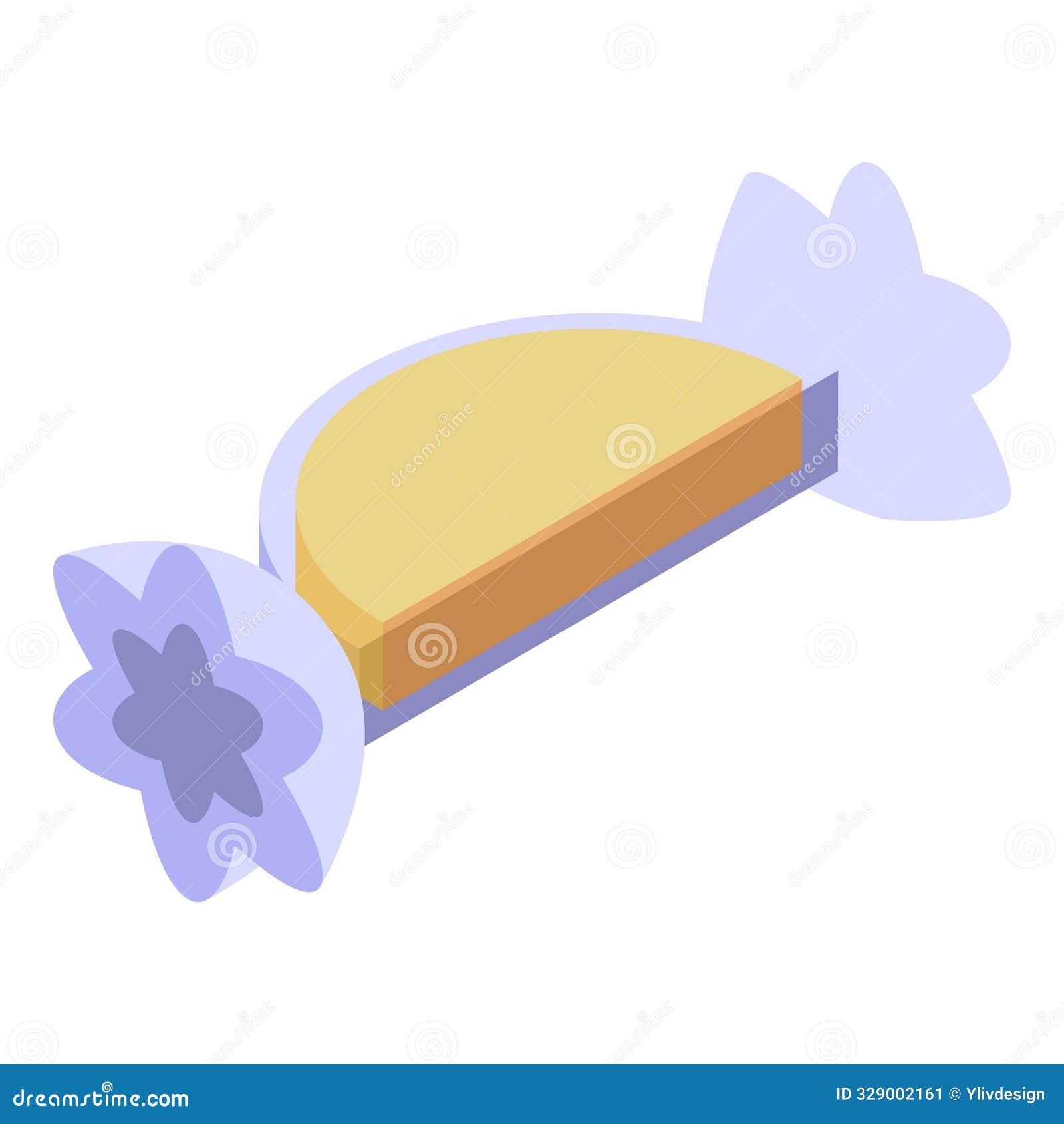 Caramel Candy with Blue Wrapper Wrapped Up and Ready for Eating Stock ...