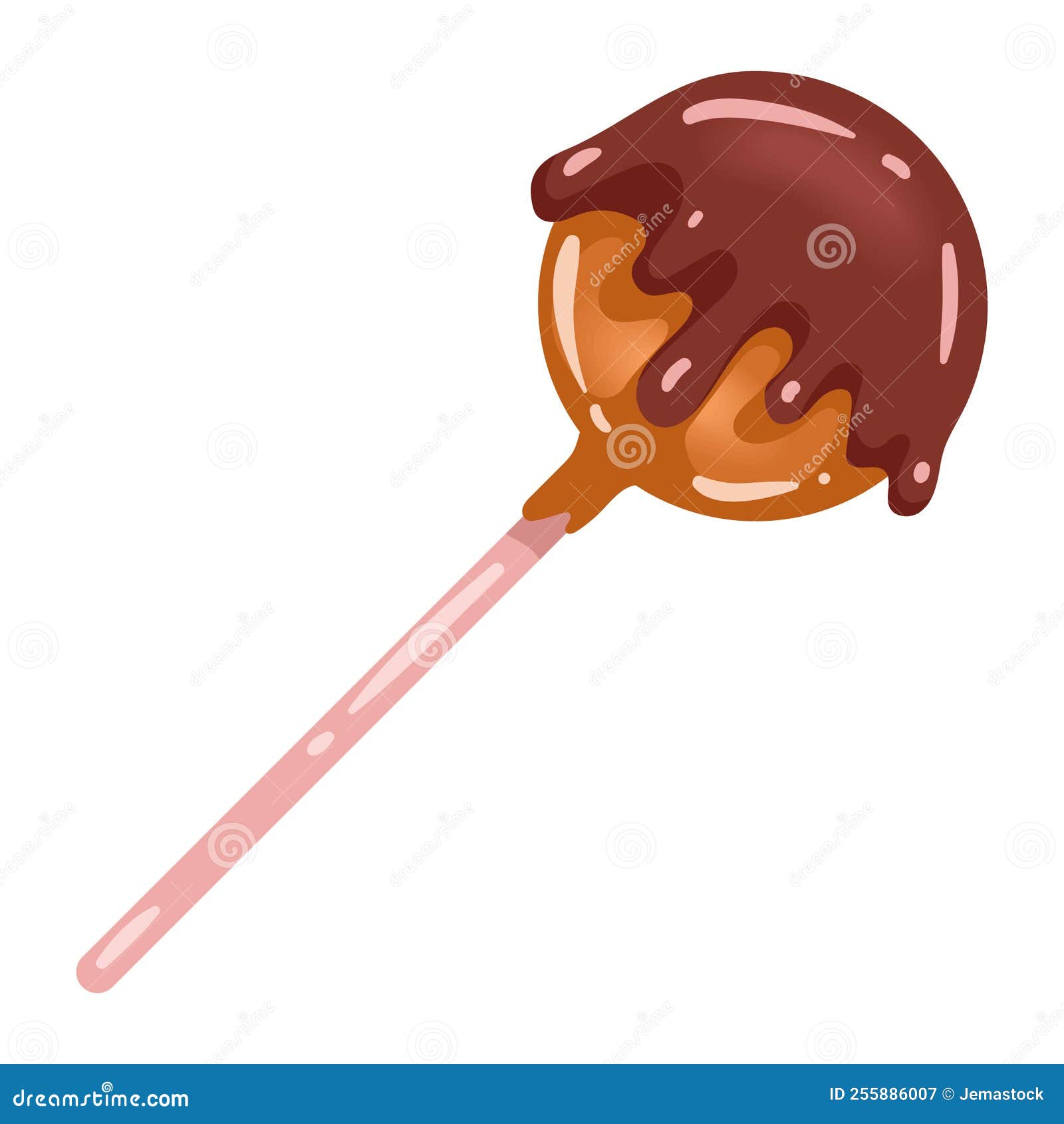 Caramel Candy with Chocolate Stock Vector - Illustration of calories ...