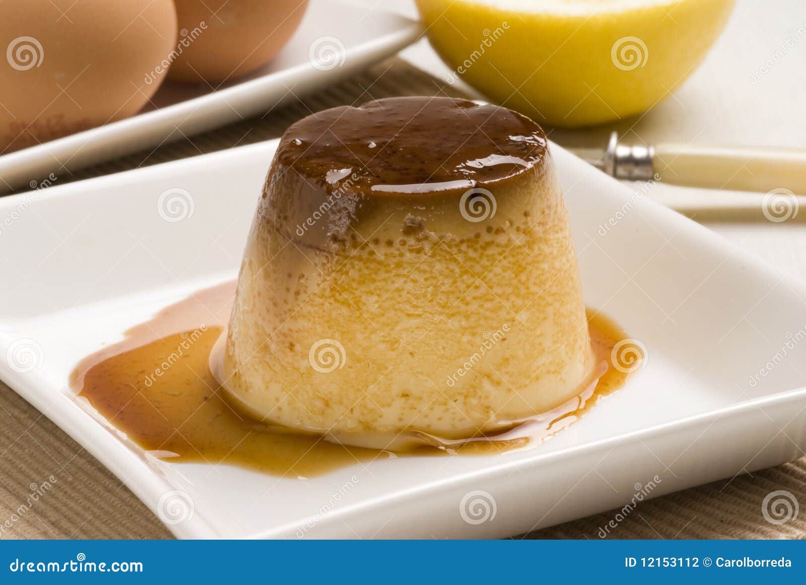Caramel cream. stock photo. Image of cream, horizontal - 12153112