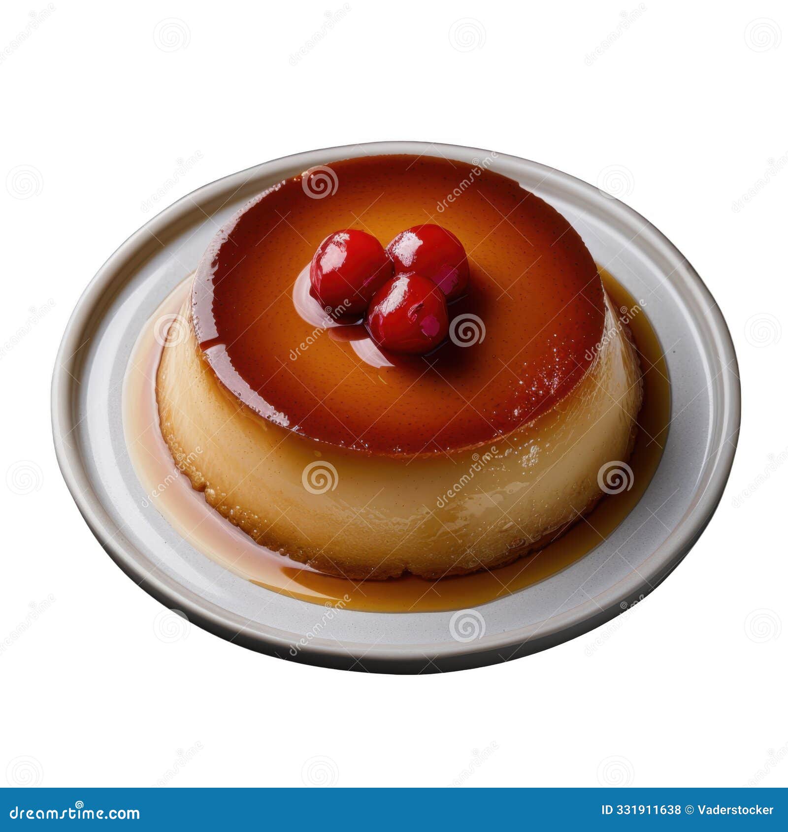 Caramel Flan With Caramel Sauce Tasty Dessert Background Royalty-Free ...