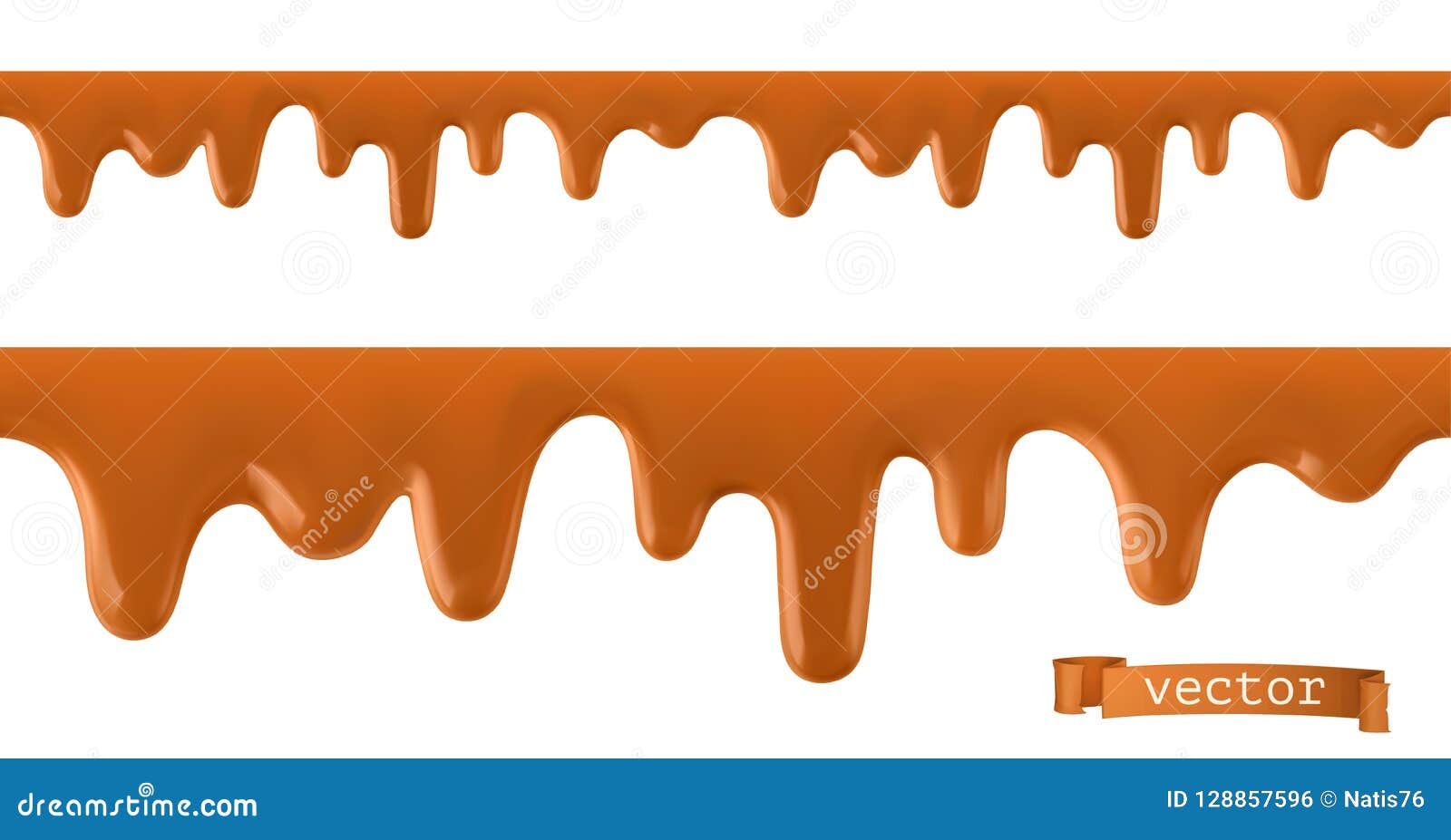 Caramel Flows. Seamless Pattern. 3d Vector | CartoonDealer.com #128857596