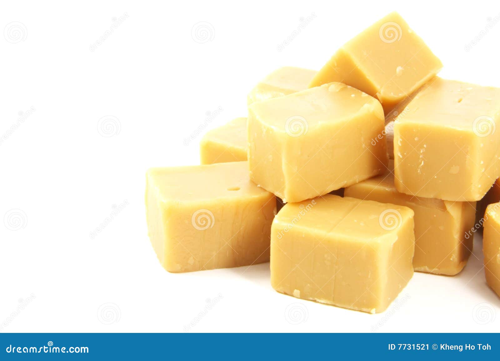 Caramel Fudge Blocks Candy stock image. Image of confectionary - 7731521