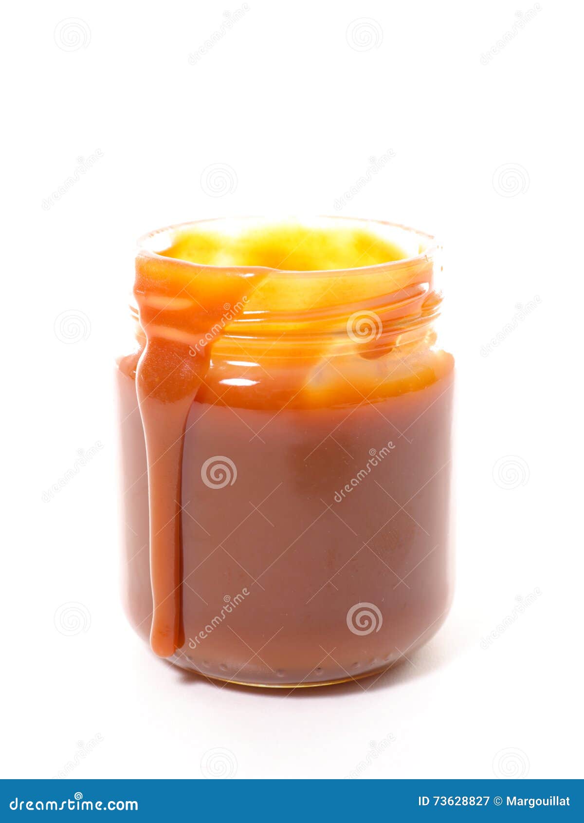 Caramel in jar stock image. Image of eating, food, salted - 73628827