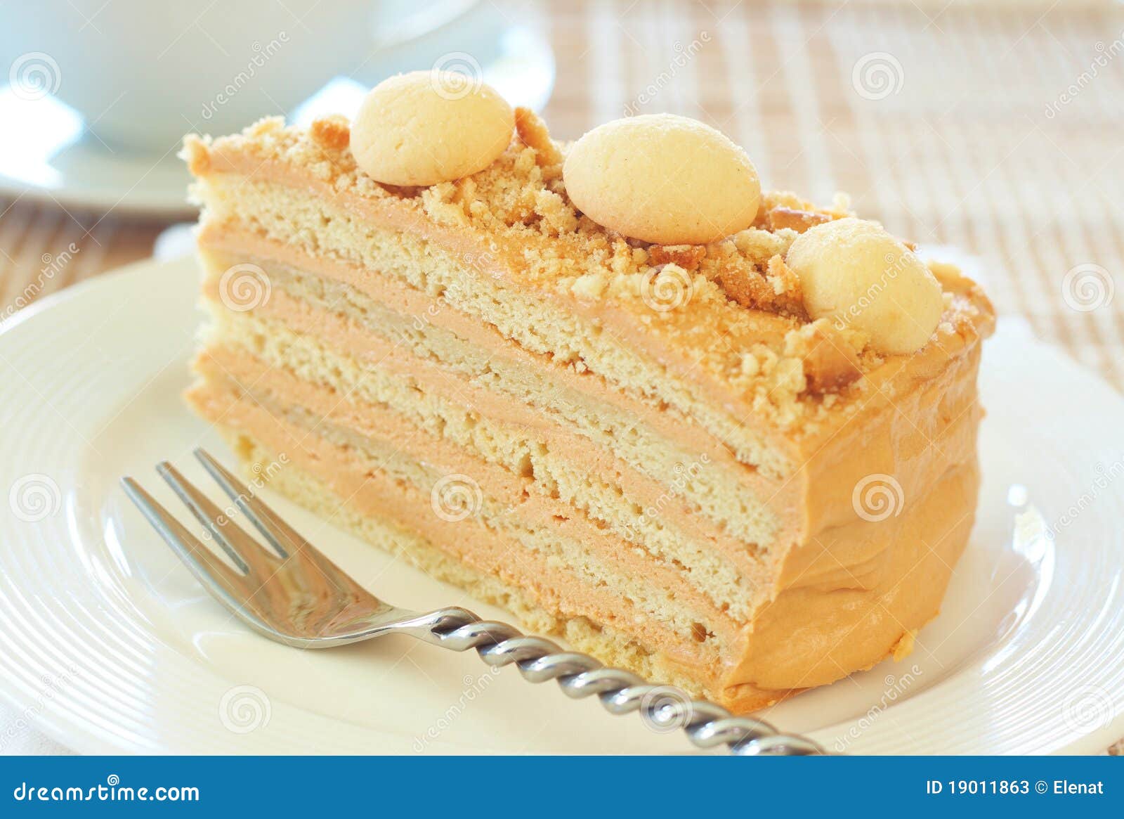 Caramel medovik cake stock image. Image of honey, delicious - 19011863