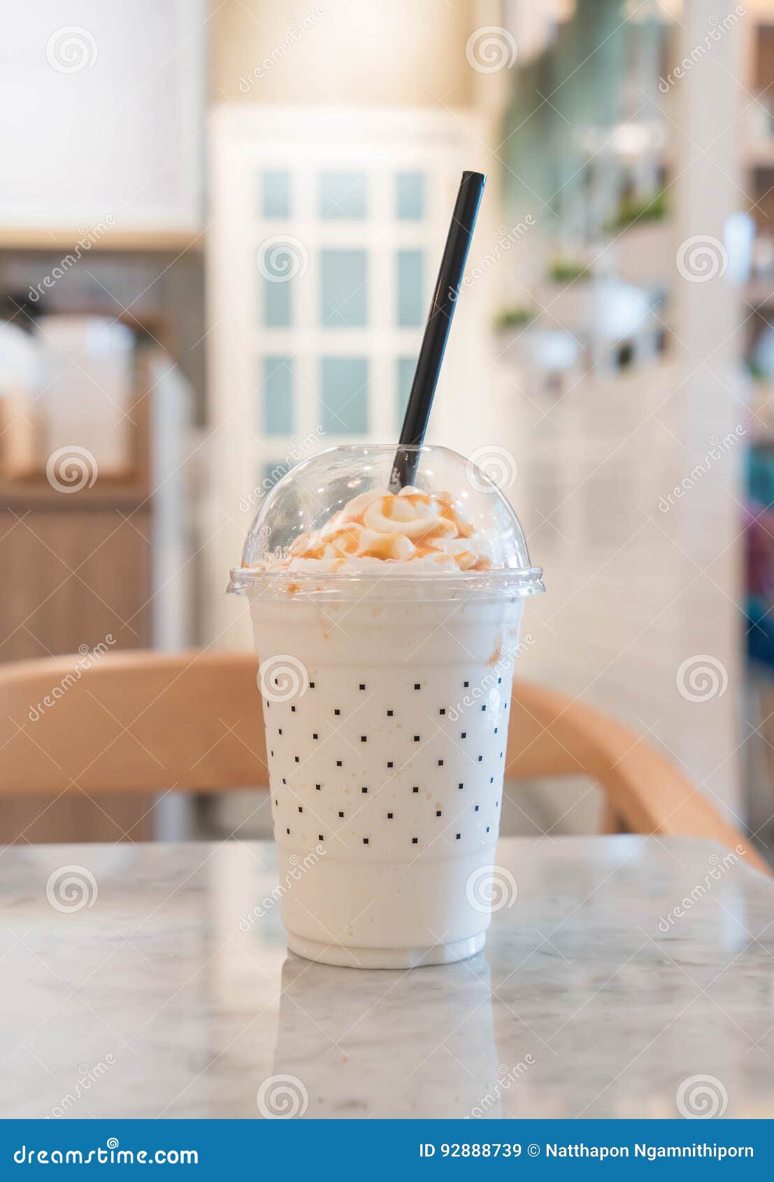Caramel Milkshake on the Table Stock Image - Image of away, isolated ...