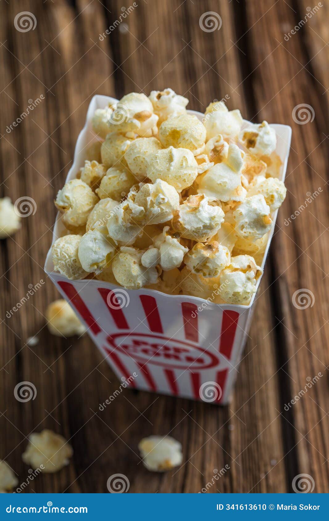 Caramel Popcorn in a Decorative Popcorn Cup Stock Photo - Image of ...