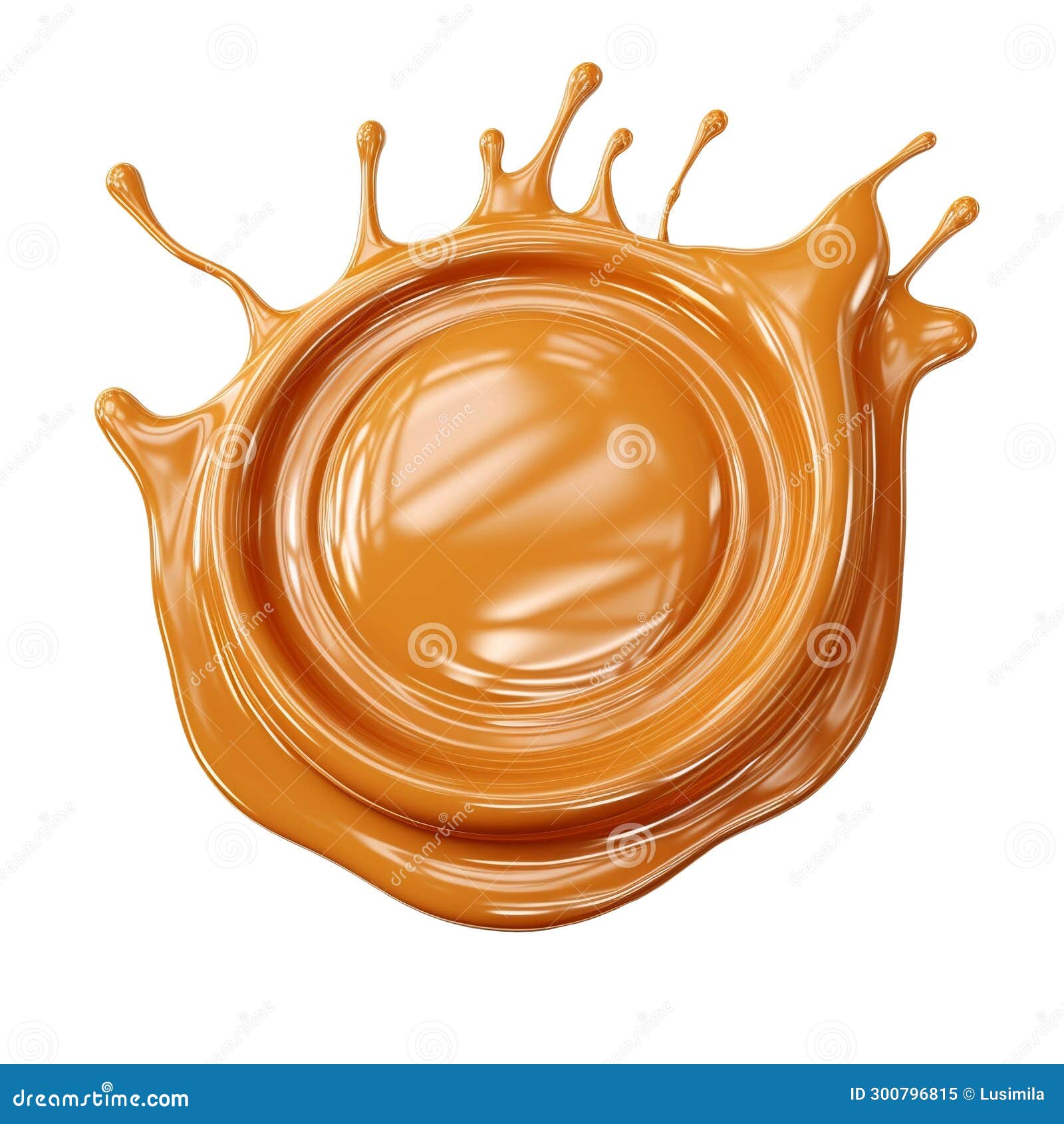 Caramel Round Shaped Splash Stock Illustration - Illustration of shape ...