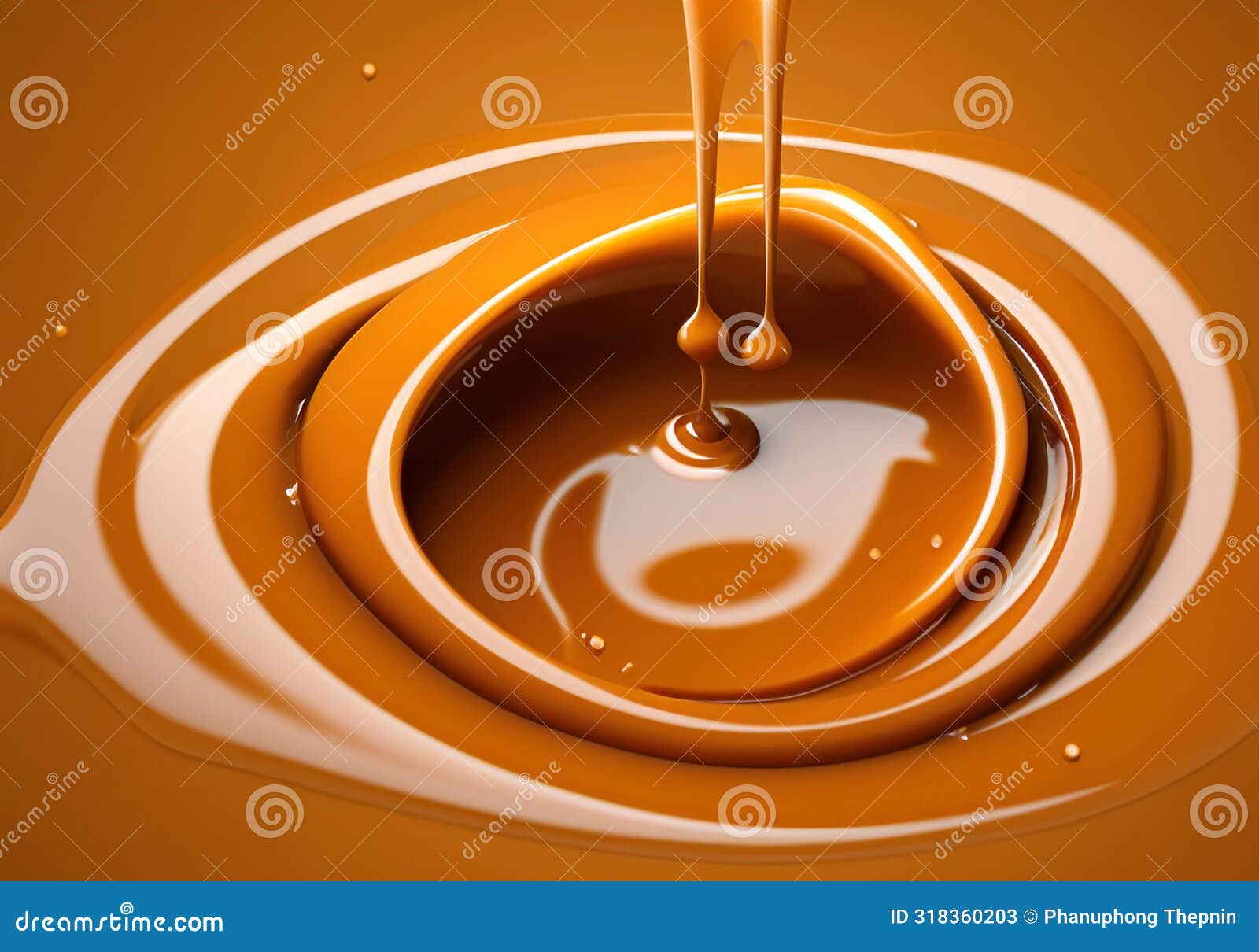 Caramel Sauce, Liquid Syrup Splash Stock Illustration - Illustration of ...