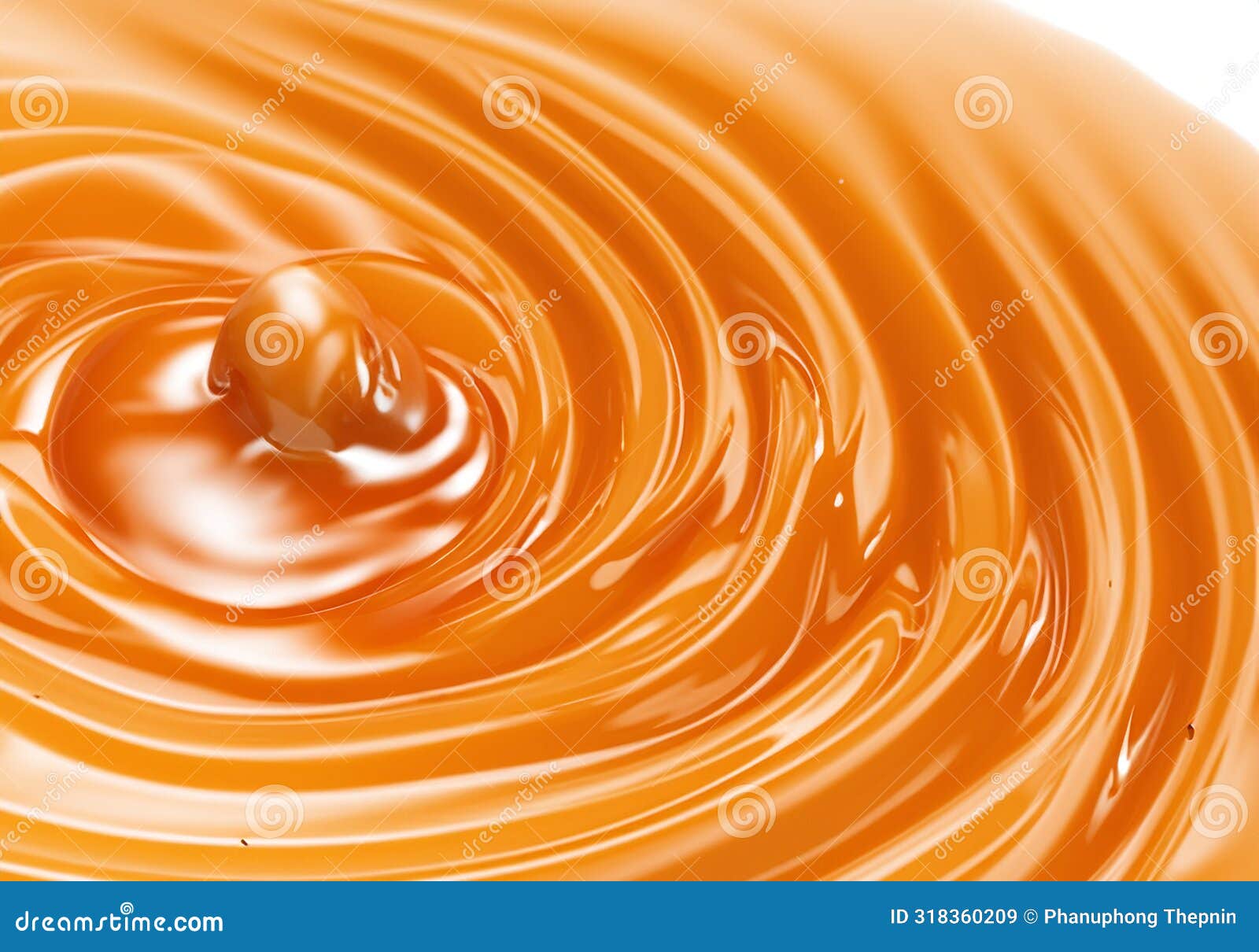 Caramel Sauce, Liquid Syrup Splash Stock Illustration - Illustration of ...