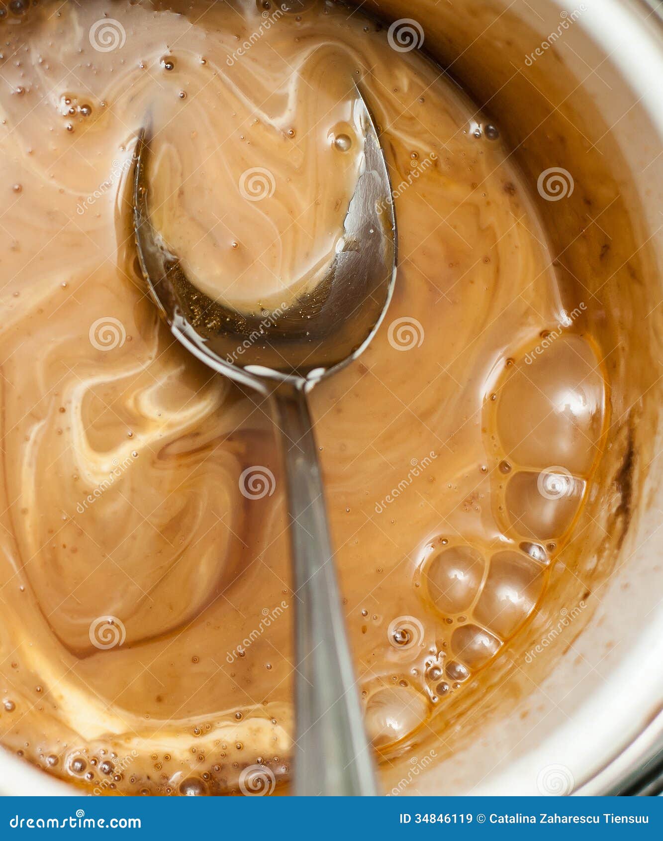 Caramel sauce preparation stock image. Image of sauce - 34846119
