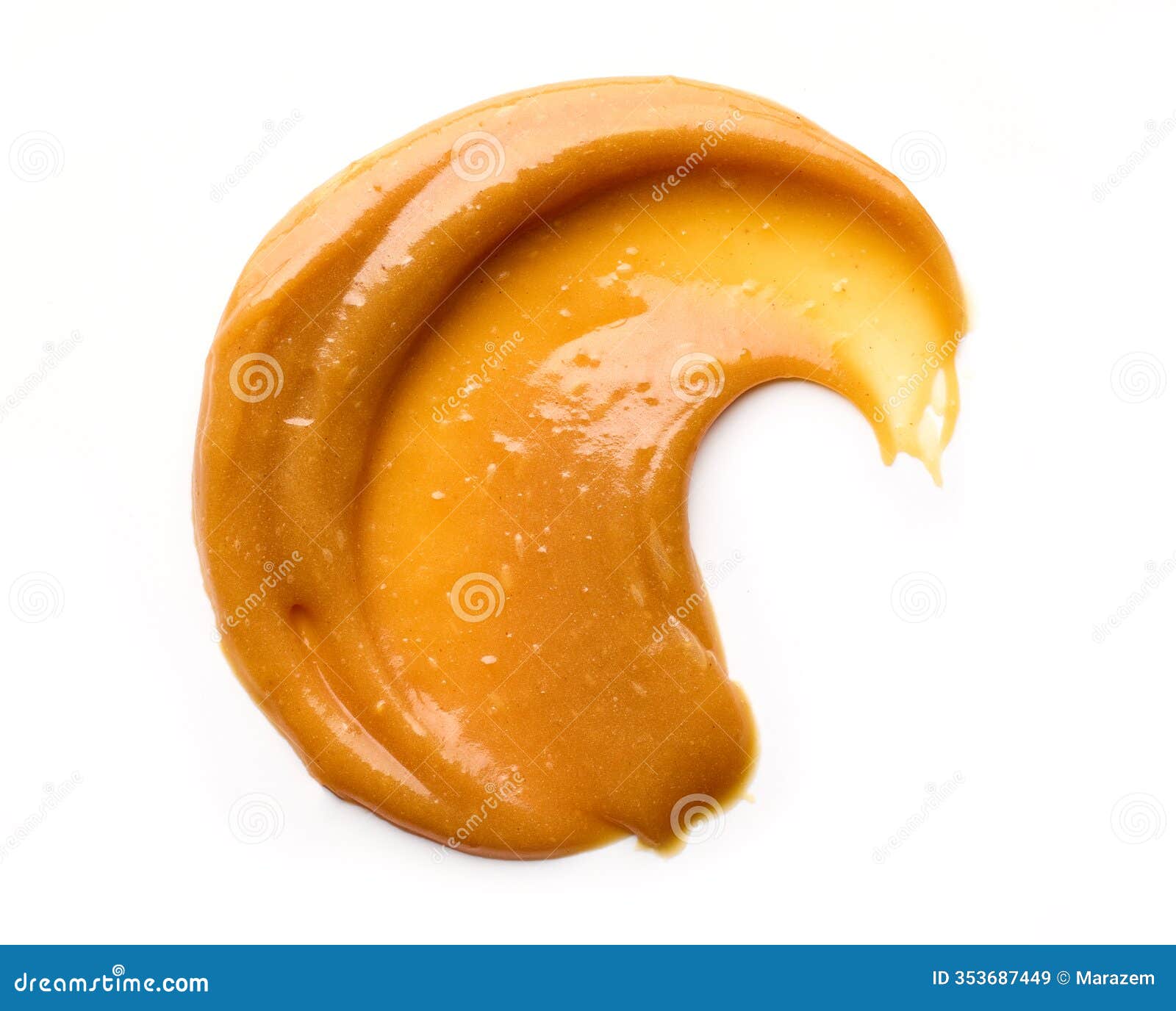 Caramel Smear on White Background Stock Image - Image of white, closeup ...