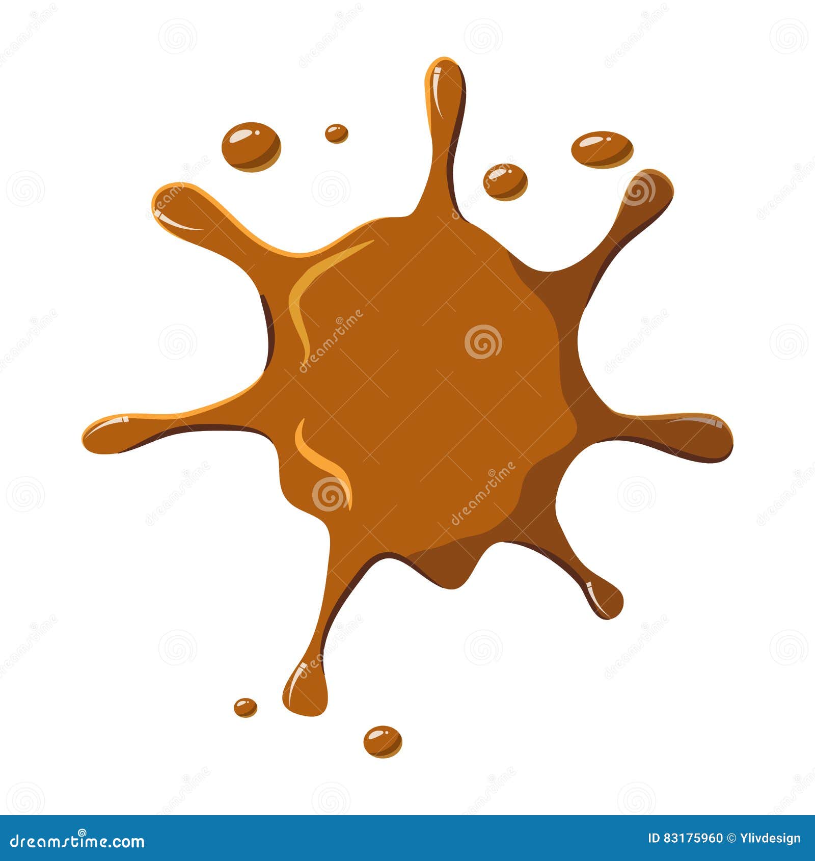 Caramel spatter icon stock vector. Illustration of sign - 83175960