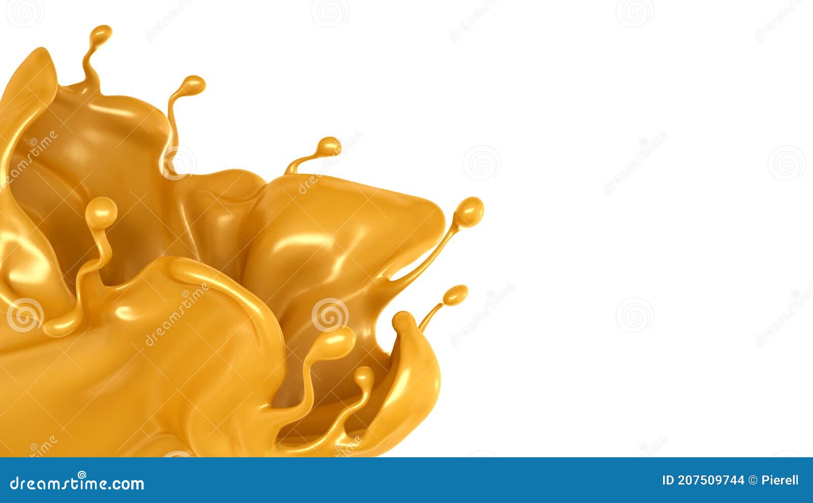Caramel Splash. 3d Illustration, 3d Rendering Stock Illustration ...