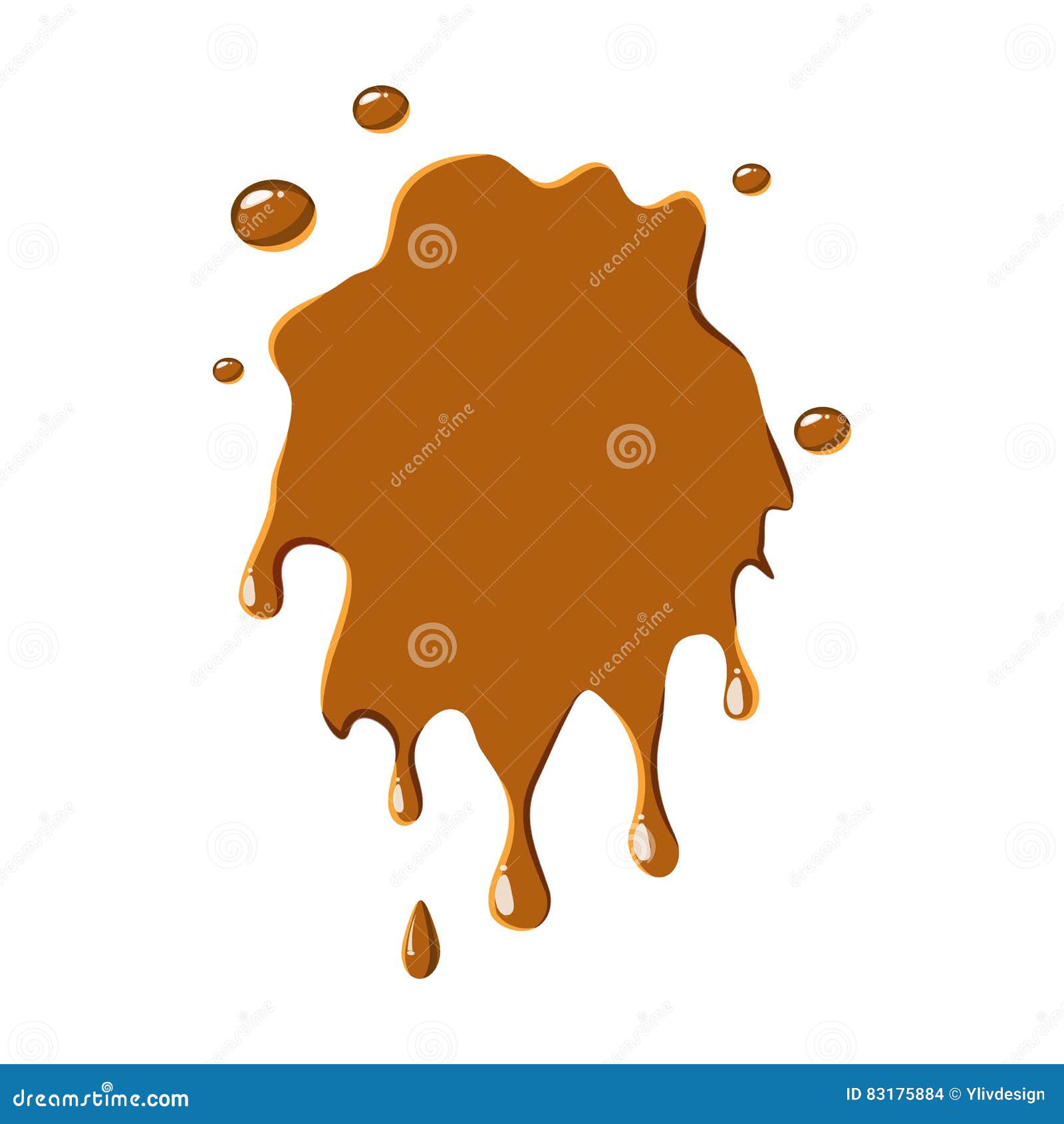 Caramel Stain Icon Vector Illustration | CartoonDealer.com #83175884