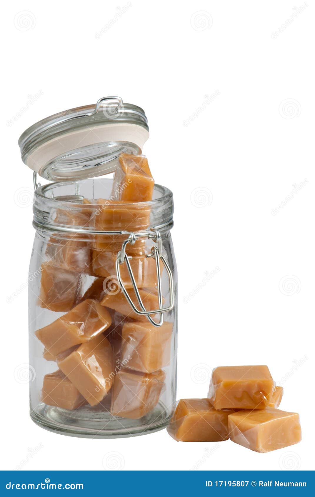 Caramel Sweets in a Glass, Isolated Stock Image - Image of candy, brown ...