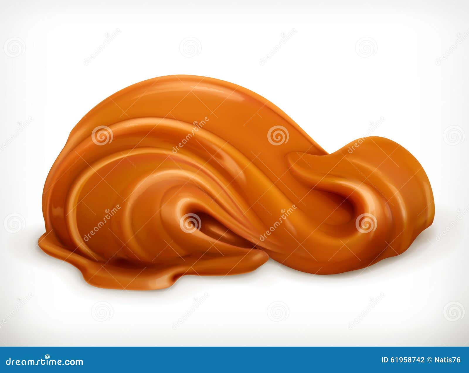 Caramel, Vector Illustration Stock Vector - Illustration of sauce ...