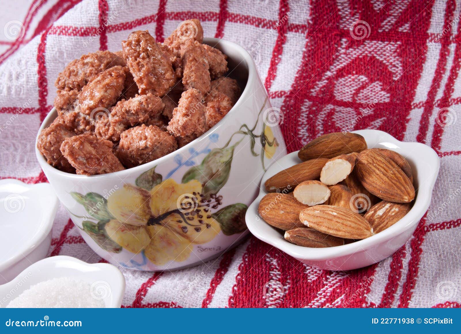 Caramelized almonds stock photo. Image of candied, caramel - 22771938