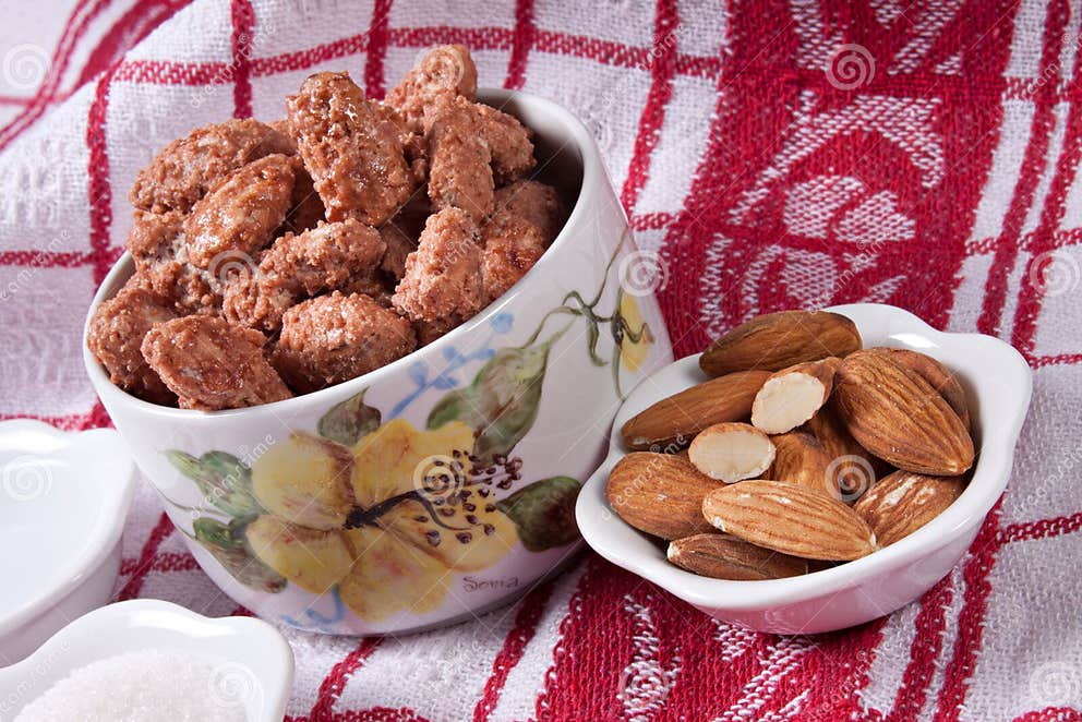 Caramelized almonds stock photo. Image of candied, caramel - 22771938