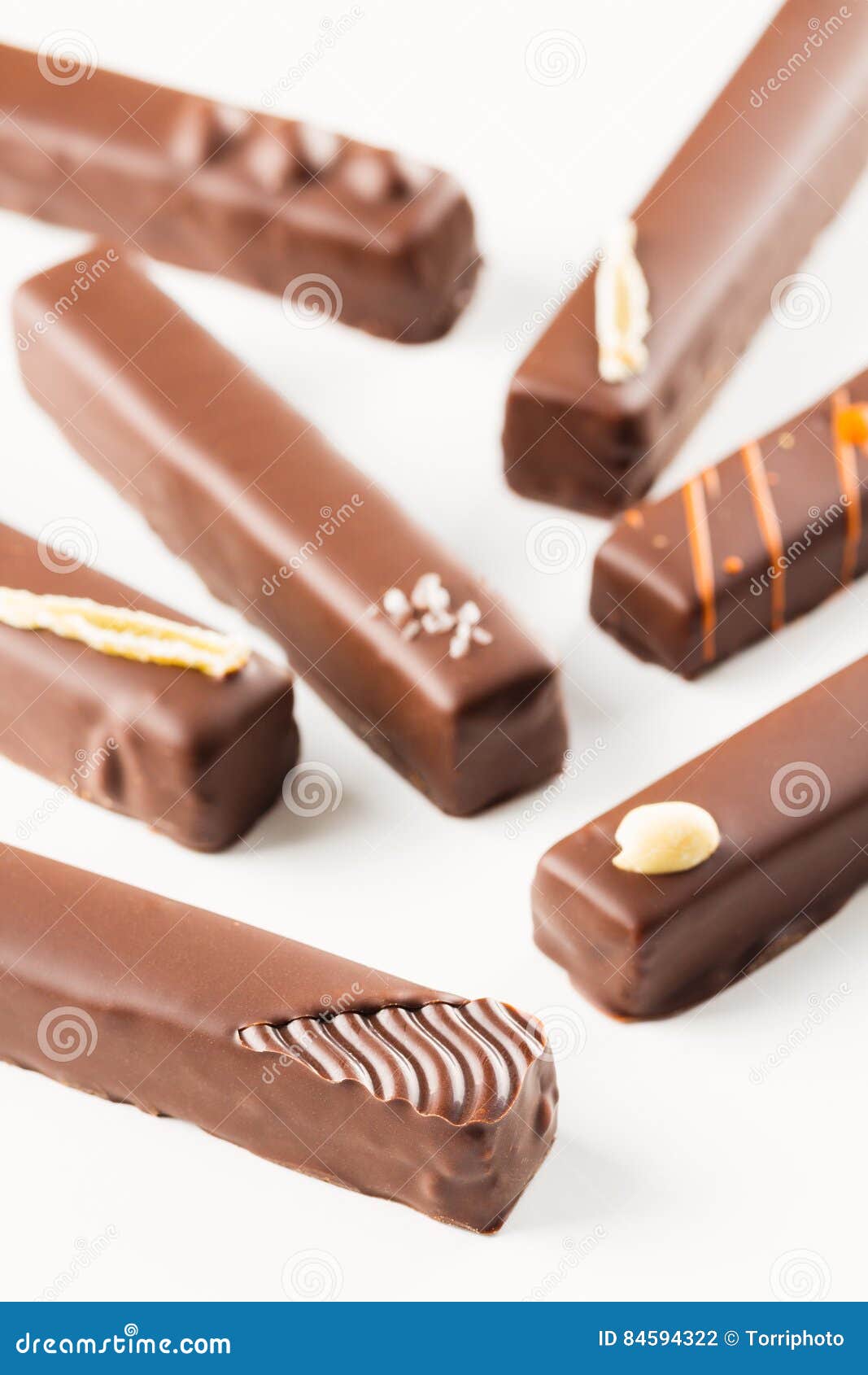 Caramelos Largos De Los Chocolates Foto de archivo - Imagen de dulces ...